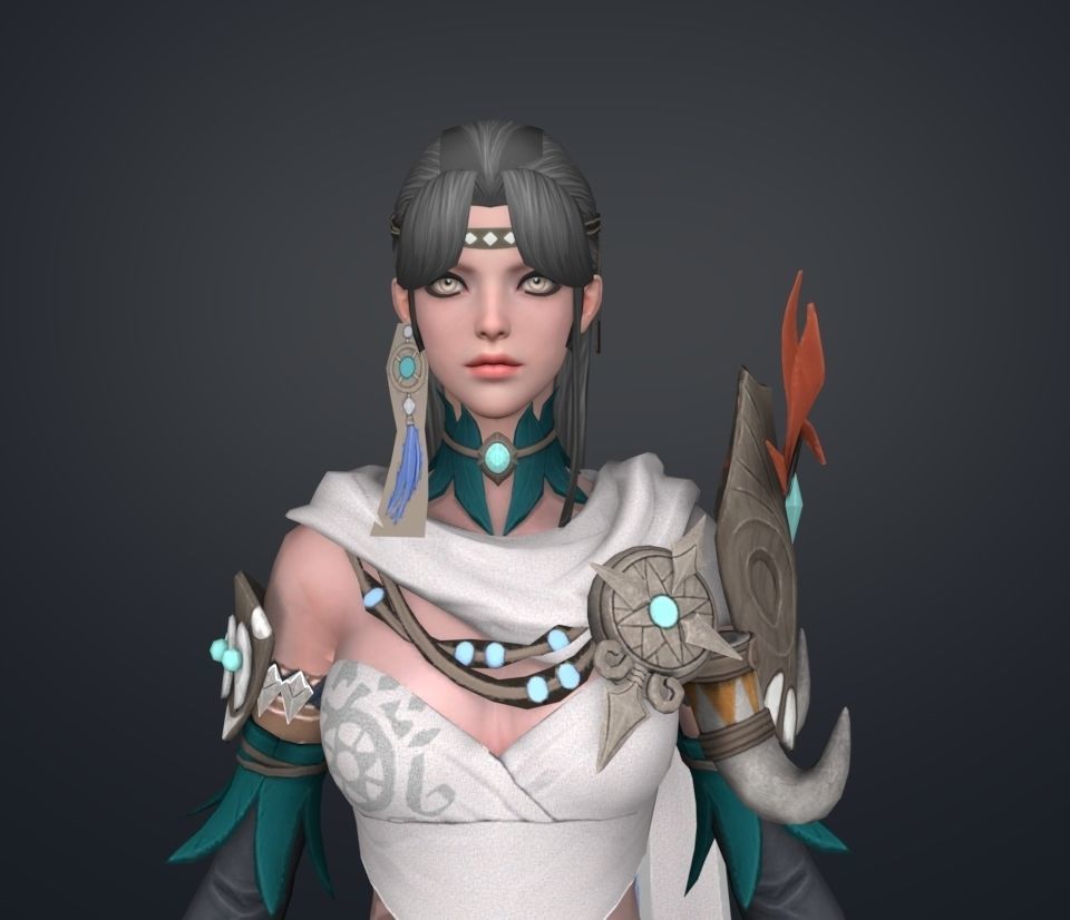 Liru Lost Ark 3D Model Animated Rigged CGTrader