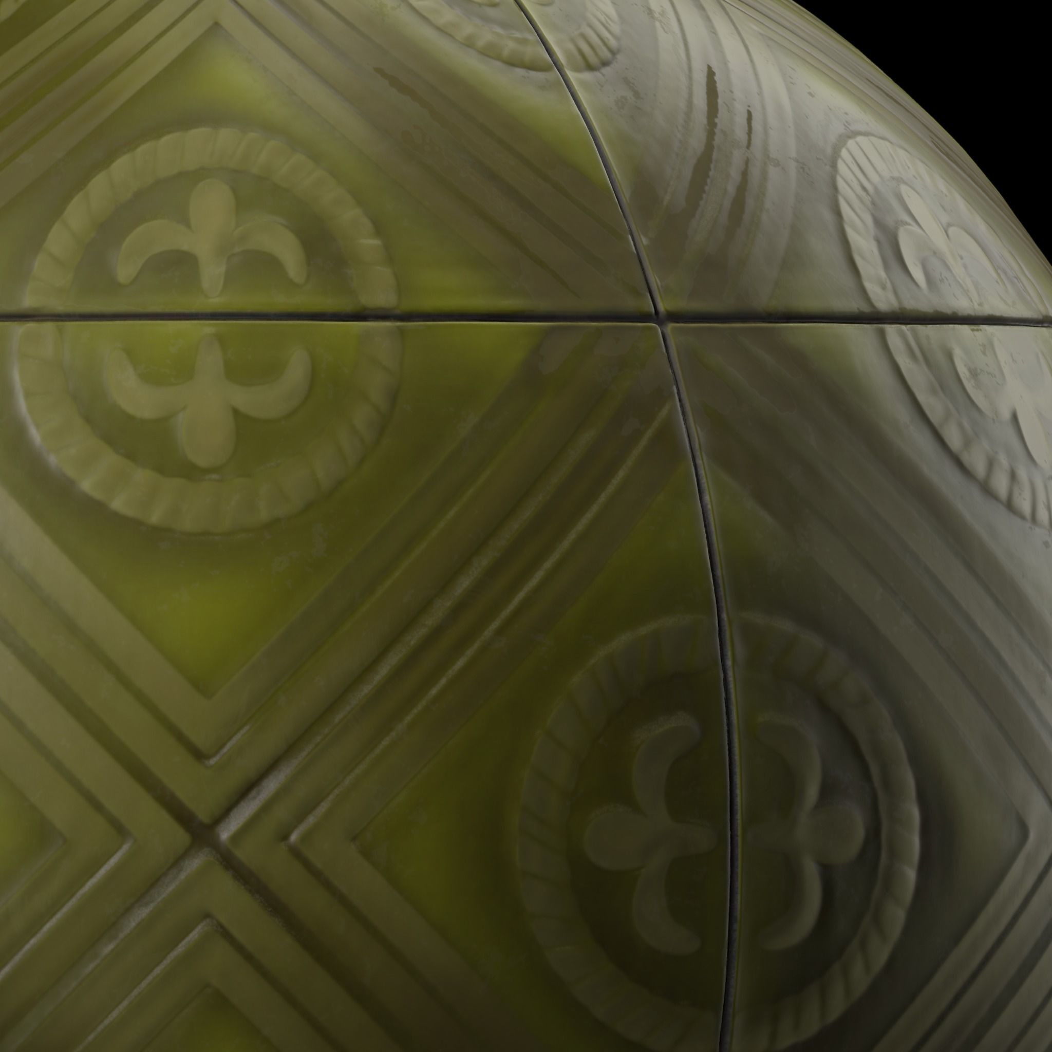 Texture Stone Wall Materials 109- Ornament Ceramic Tile - Pbr Seamless ...