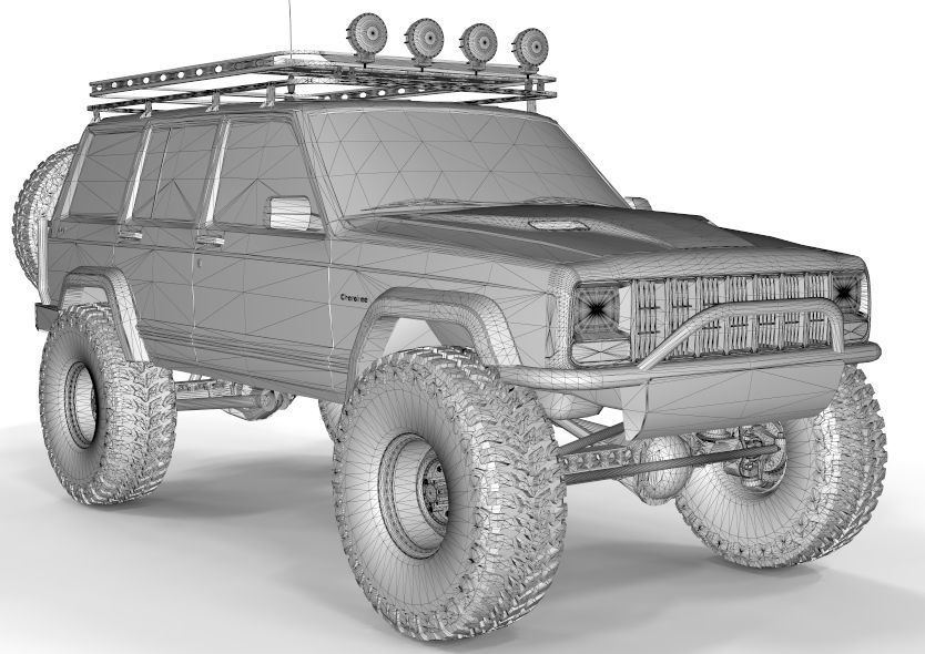 Jeep Cherokee XJ 1998 Sport Road Version 4x4 3D model | CGTrader