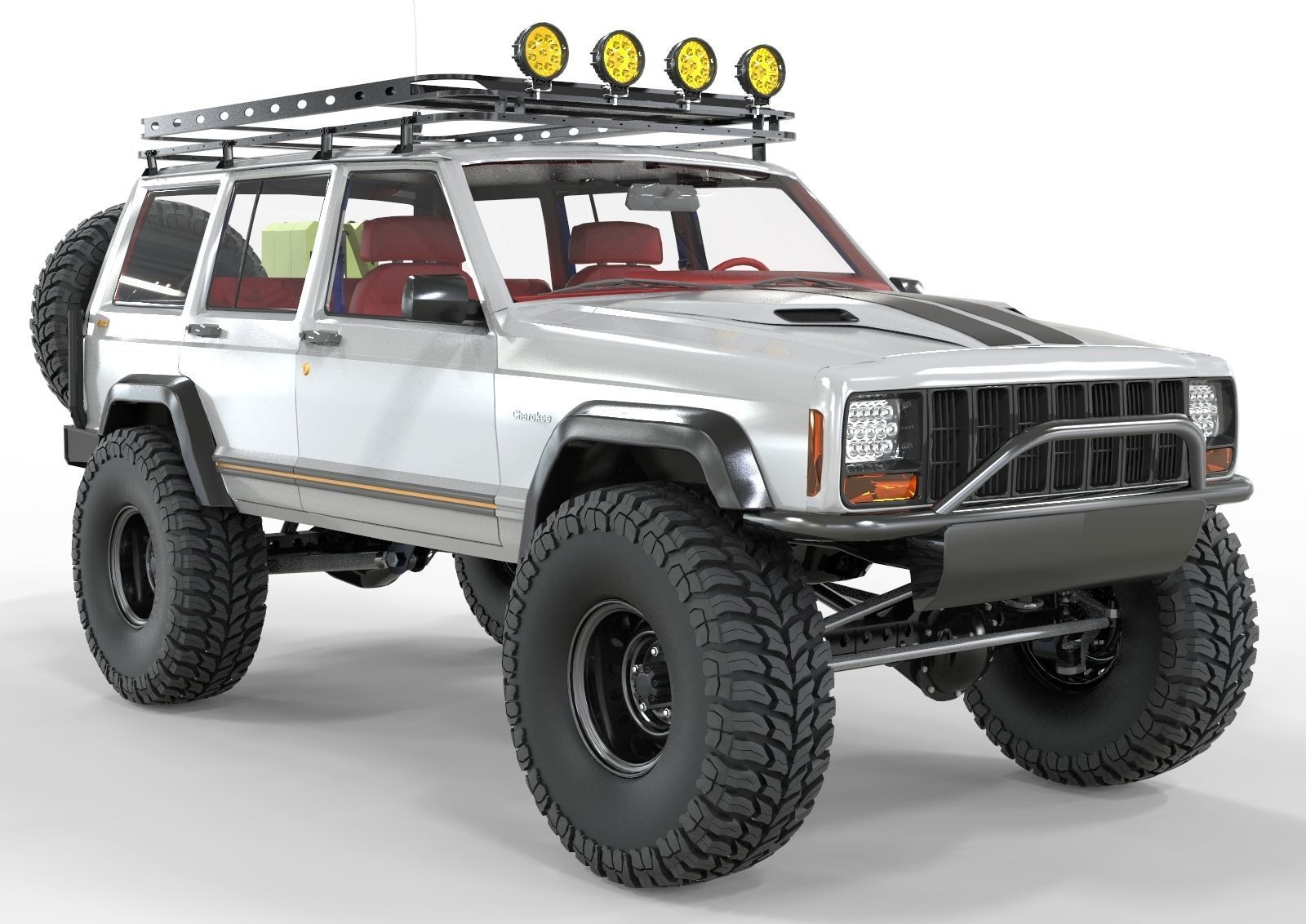 Jeep Cherokee XJ 1998 Sport Road Version 4x4 3D model | CGTrader