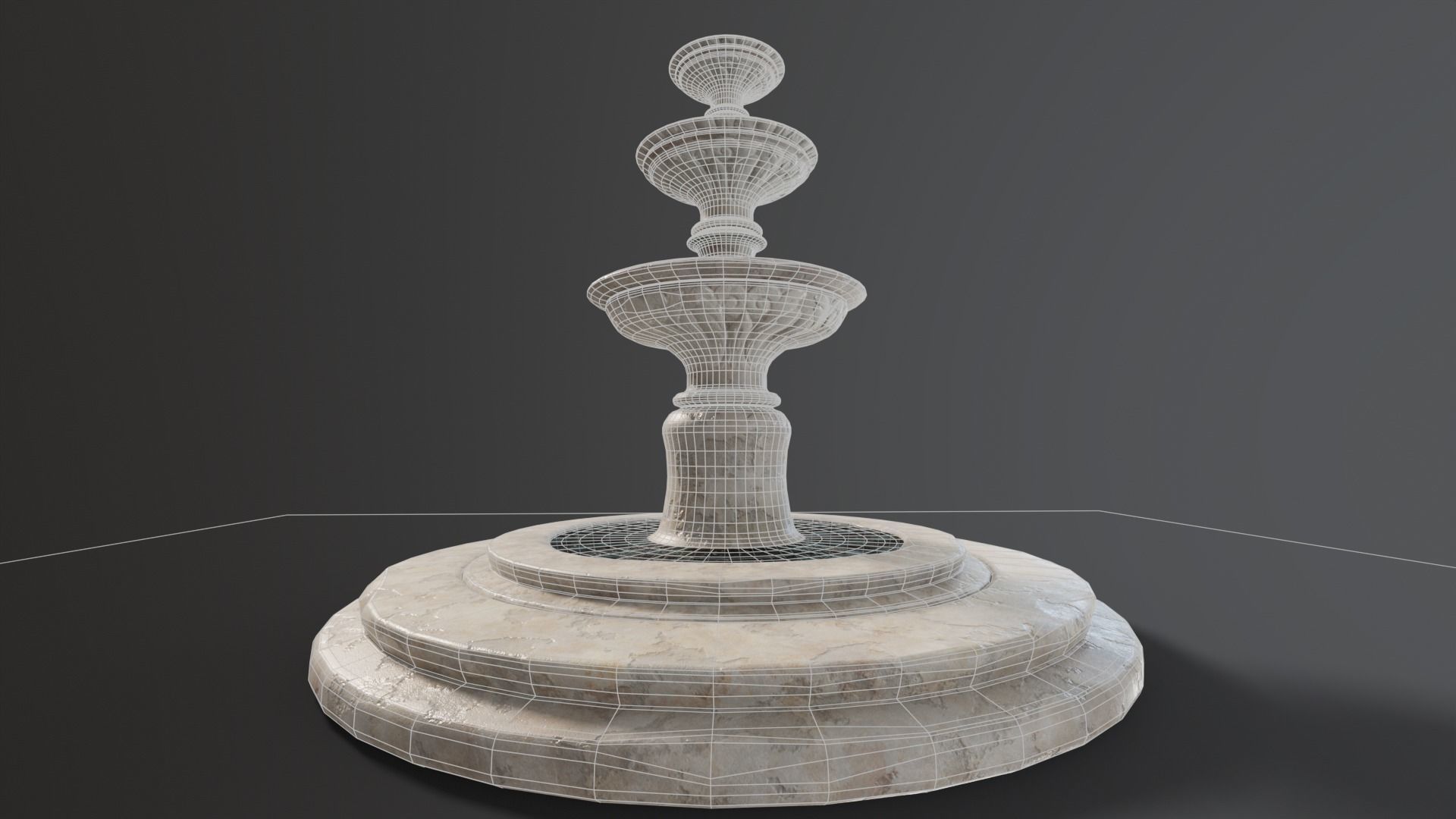 3D model Marble Water Fountain VR / AR / low-poly | CGTrader