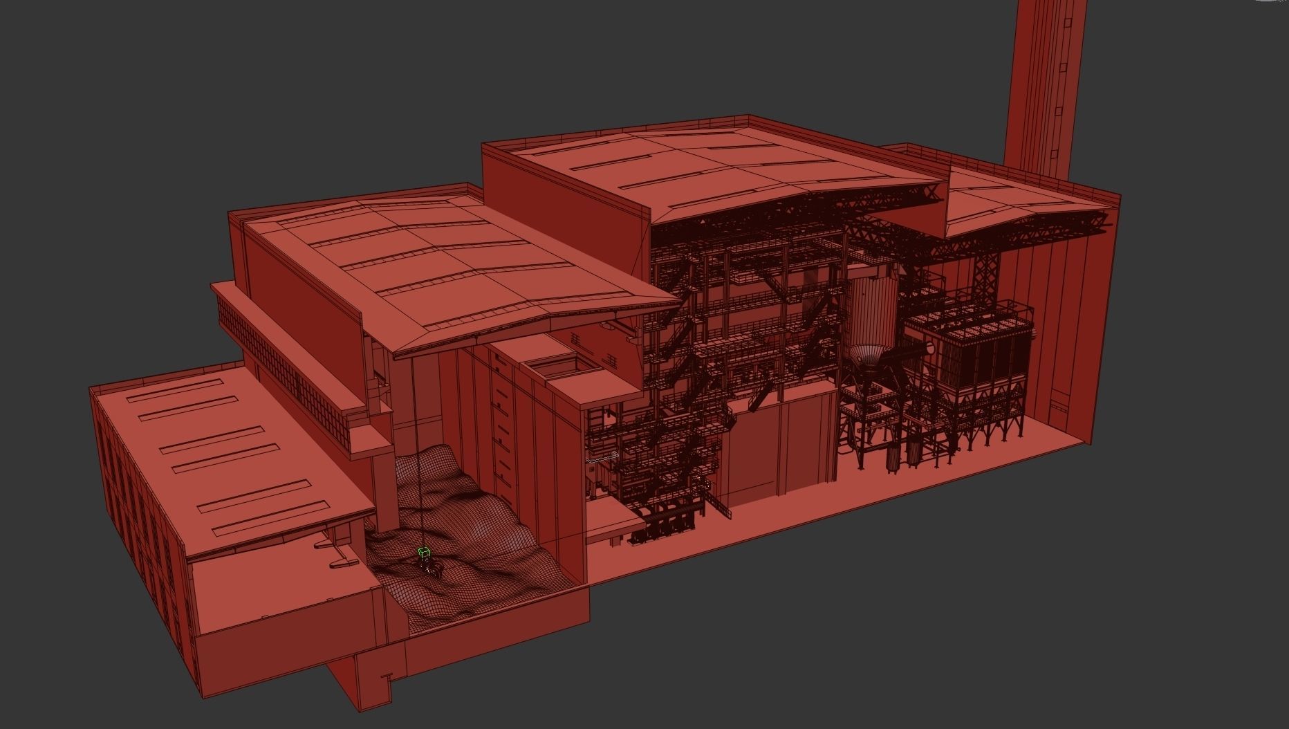 waste incineration plant 3D model | CGTrader