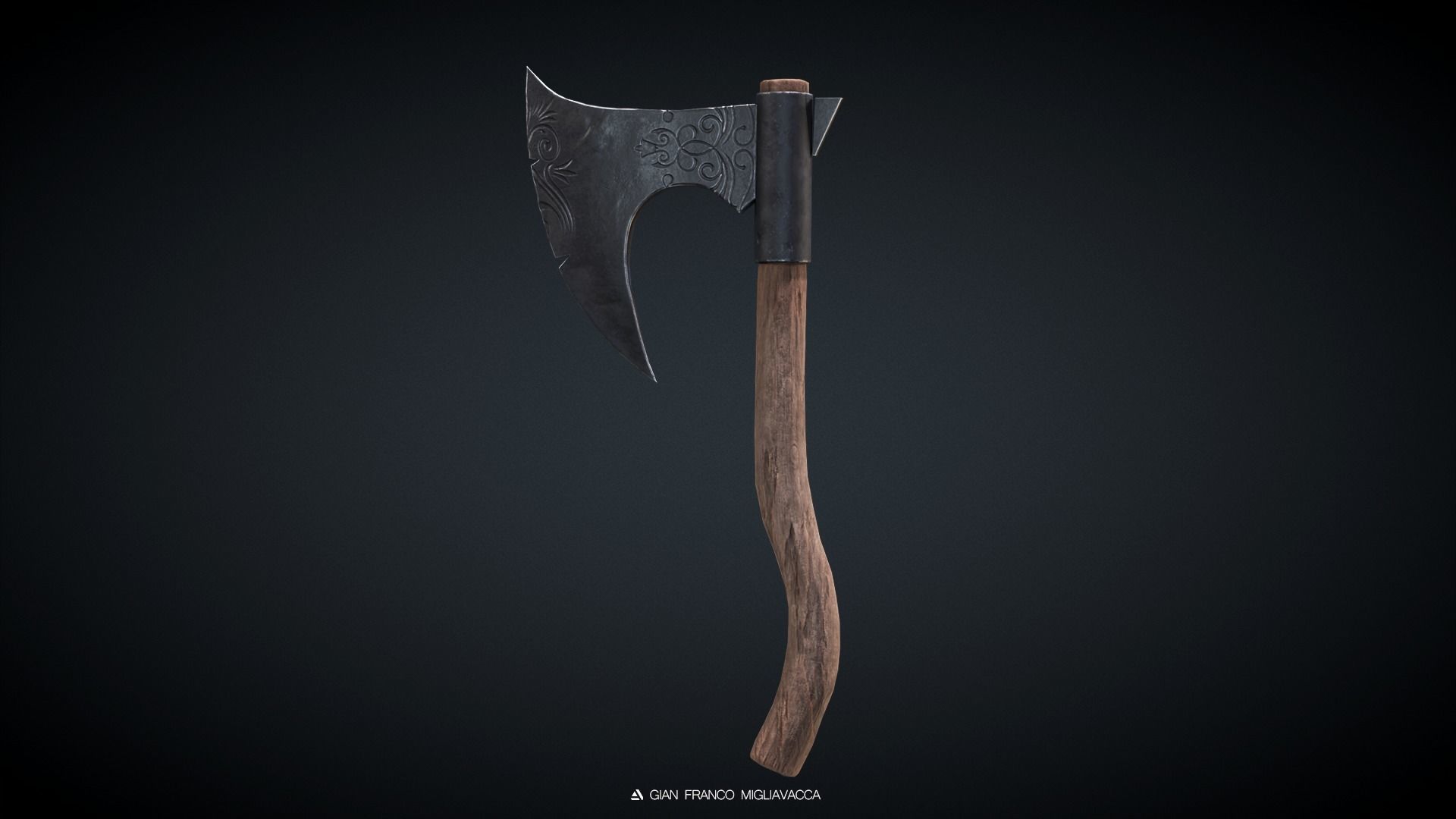 Battle Axe Medieval Vikings Low Poly PBR free VR / AR / low-poly 3D model | CGTrader