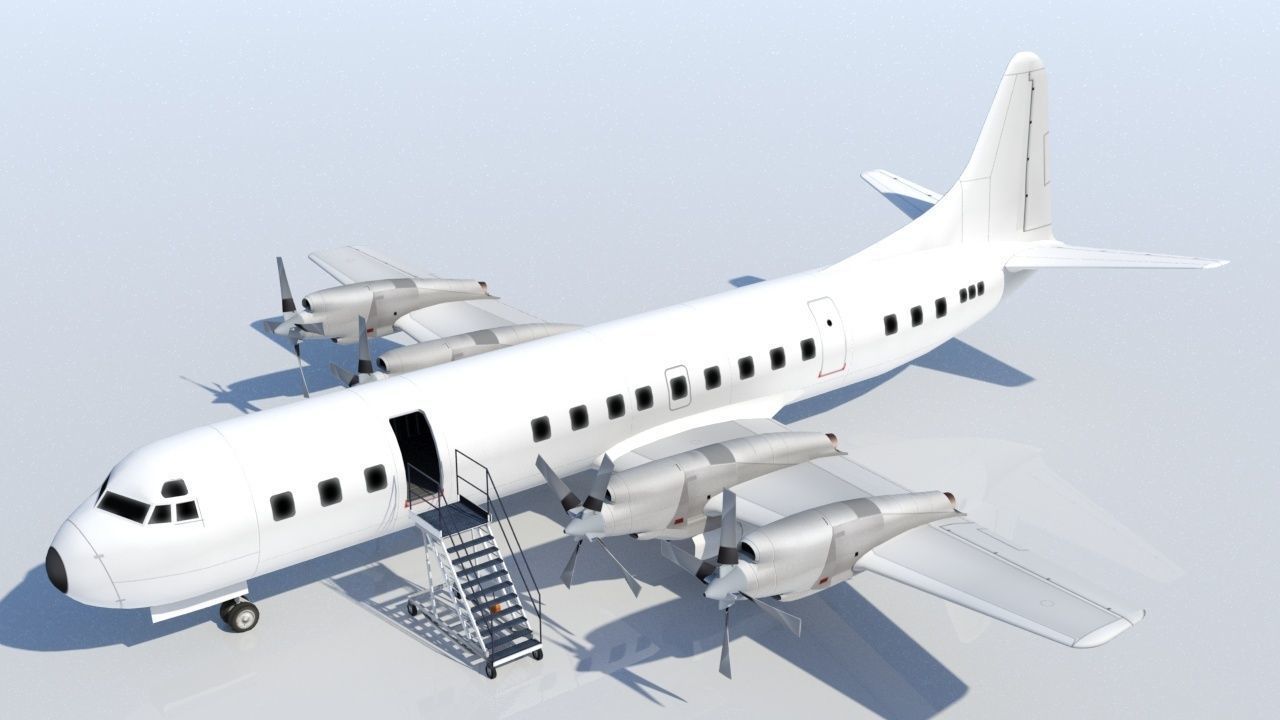 3D model Lockheed L188 Electra decomissioned VR / AR / low-poly | CGTrader