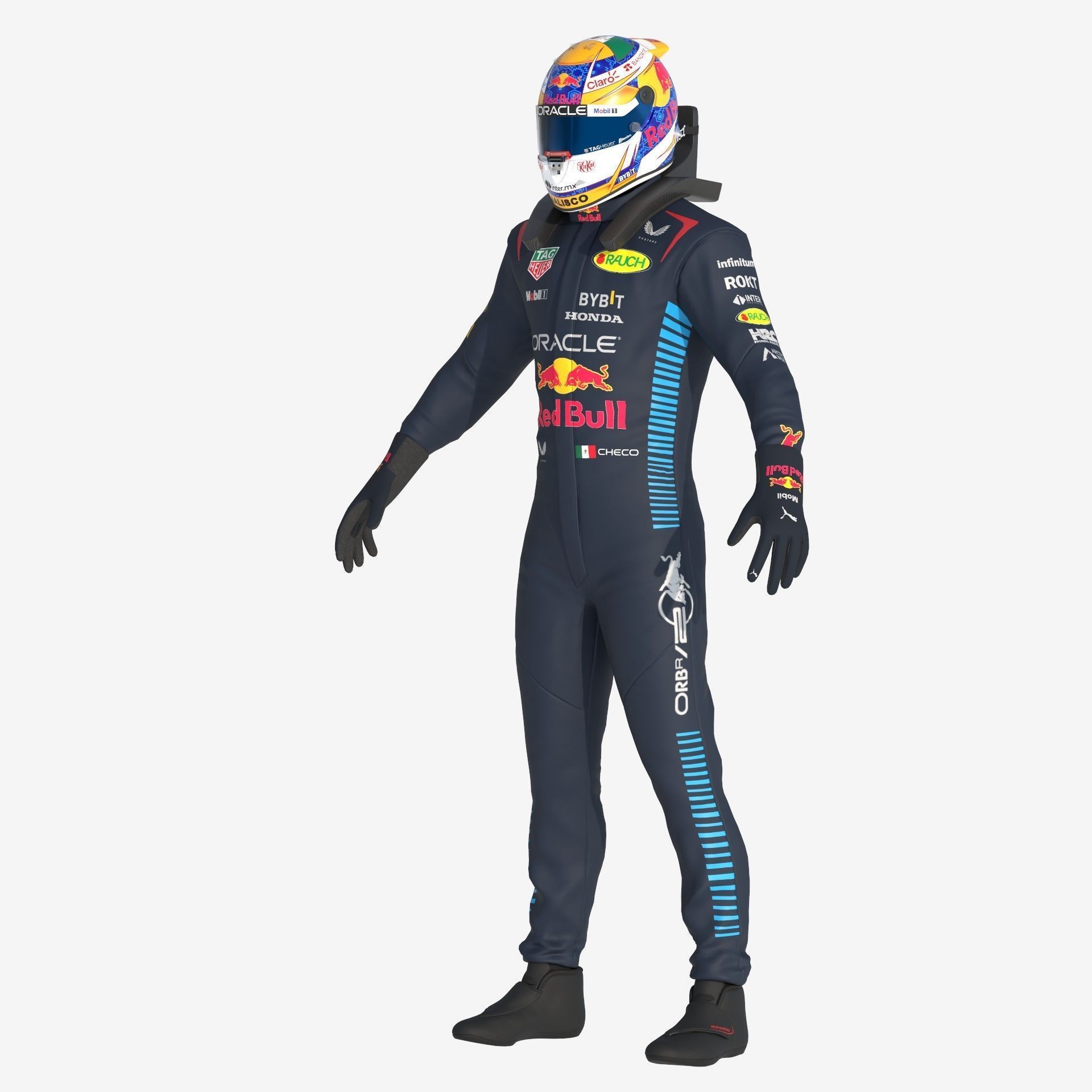 3D model F1 Red Bull Suit 2024 VR / AR / low-poly | CGTrader