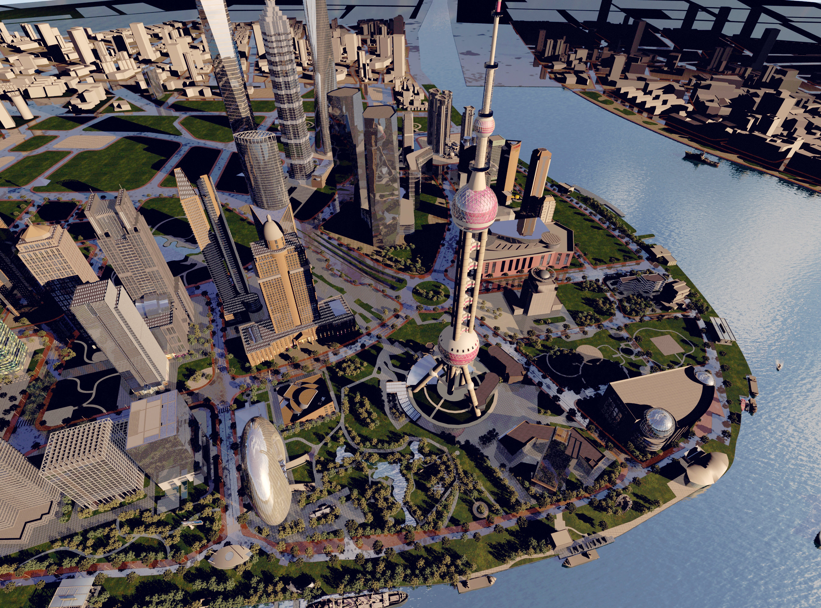 shanghai city model 3D Models - CGTrader.com