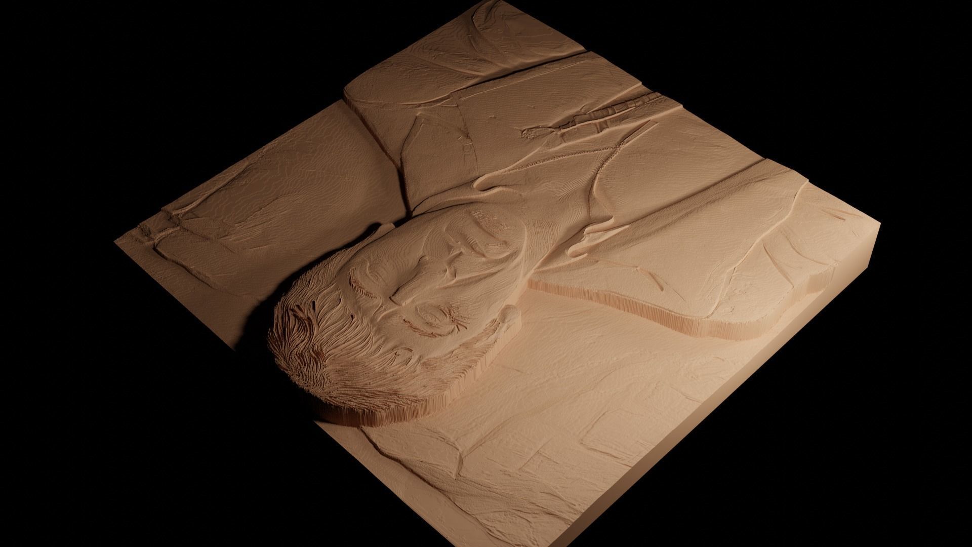 Tony Montana Scarface CNC 3d Print High Relief Sand Casting 3D model 3D ...