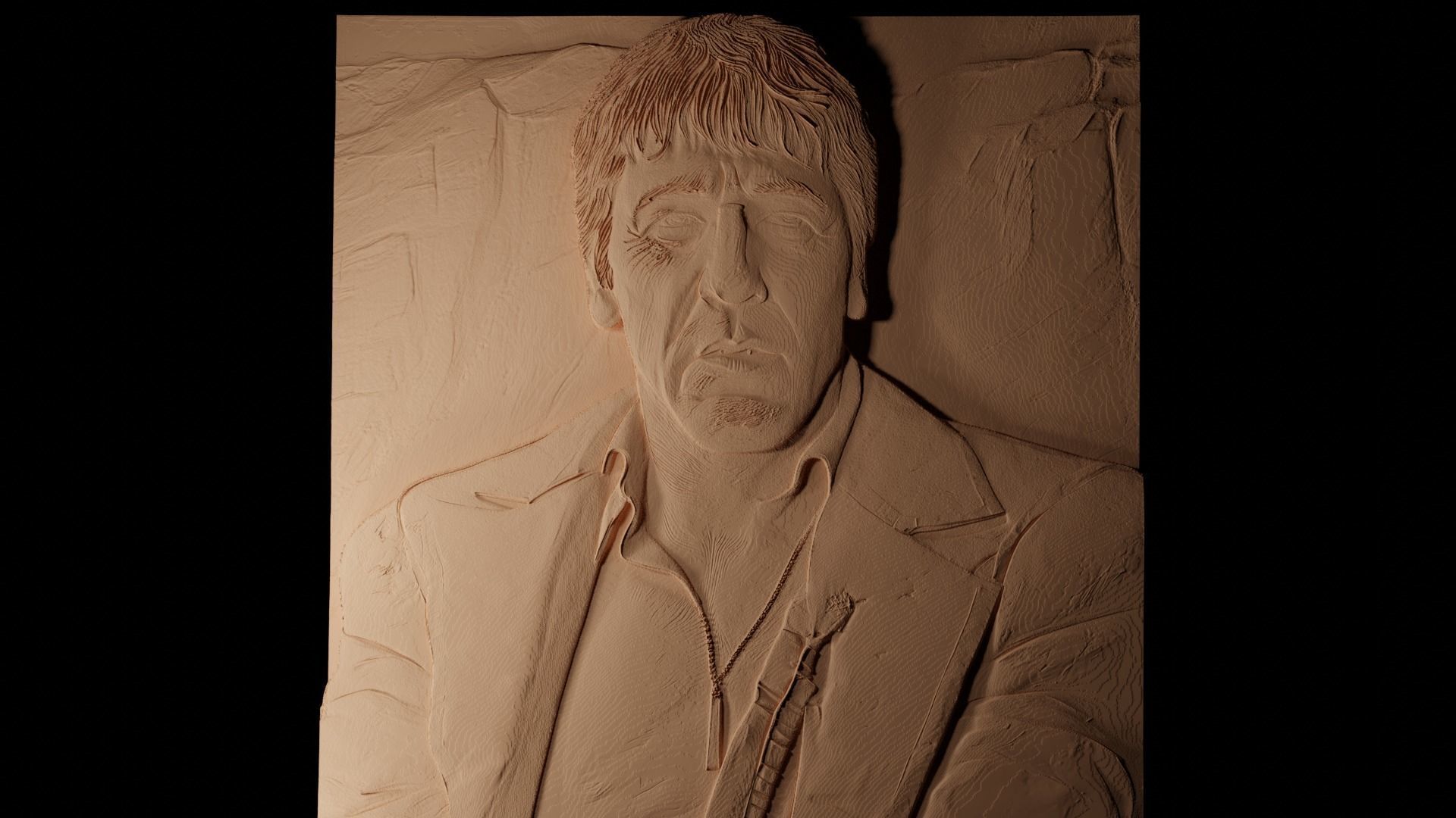 Tony Montana Scarface CNC 3d Print High Relief Sand Casting 3D model 3D ...