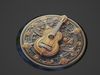 Musical Instrument Medallion 3D model 3D printable | CGTrader