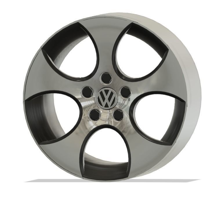 VW Golf MK6 GTI RIMS for scale model cars 3D model 3D printable | CGTrader