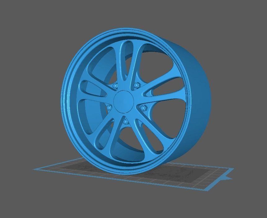 Custom Billet Style Rims Front and Rear for scale Model Cars 3D model ...