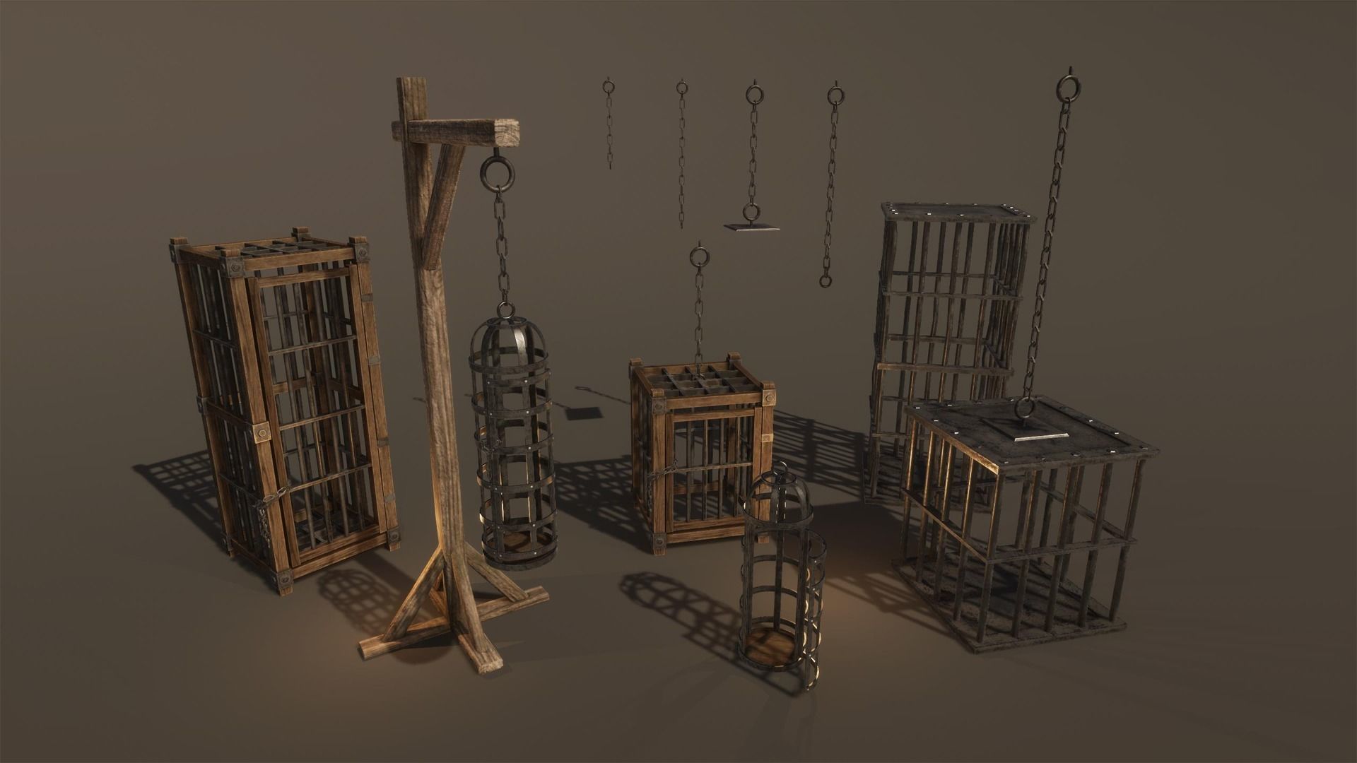 3D model Fantasy Cages - Game Props VR / AR / low-poly | CGTrader