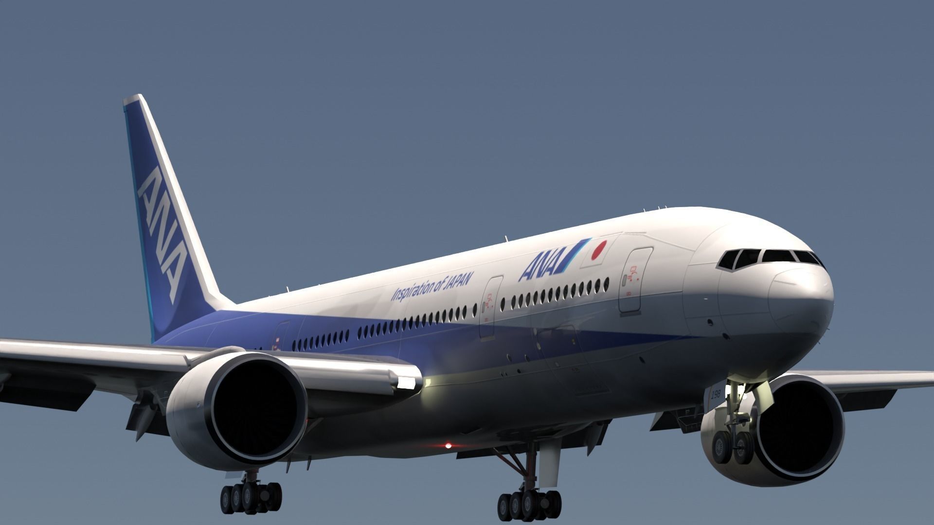 ANIMATED Boeing 777-200ER - ANA Livery 3D model animated | CGTrader