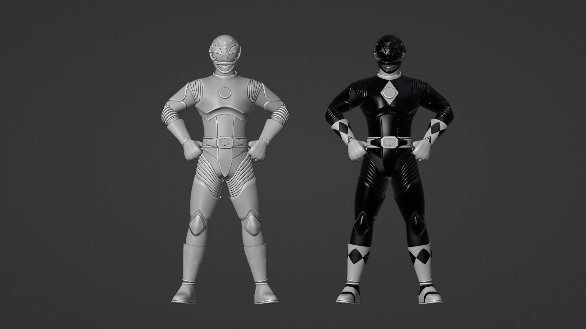 Black Ranger - Mighty Morphin Power Rangers The Movie 3D model rigged ...