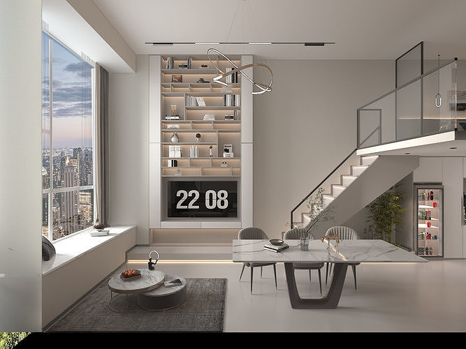 Loft Interior 3D model | CGTrader