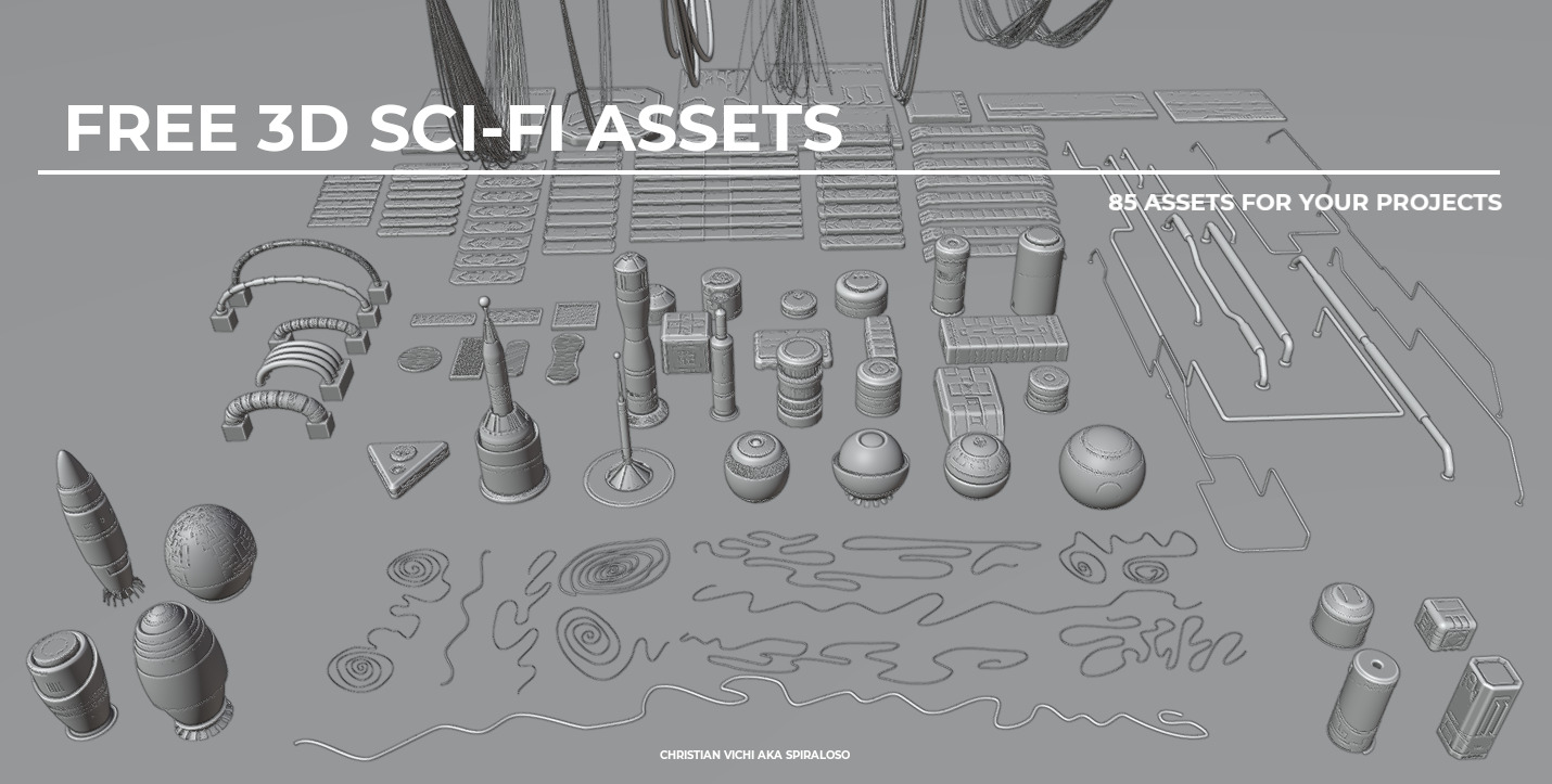 Free sci-fi assets free 3D model | CGTrader