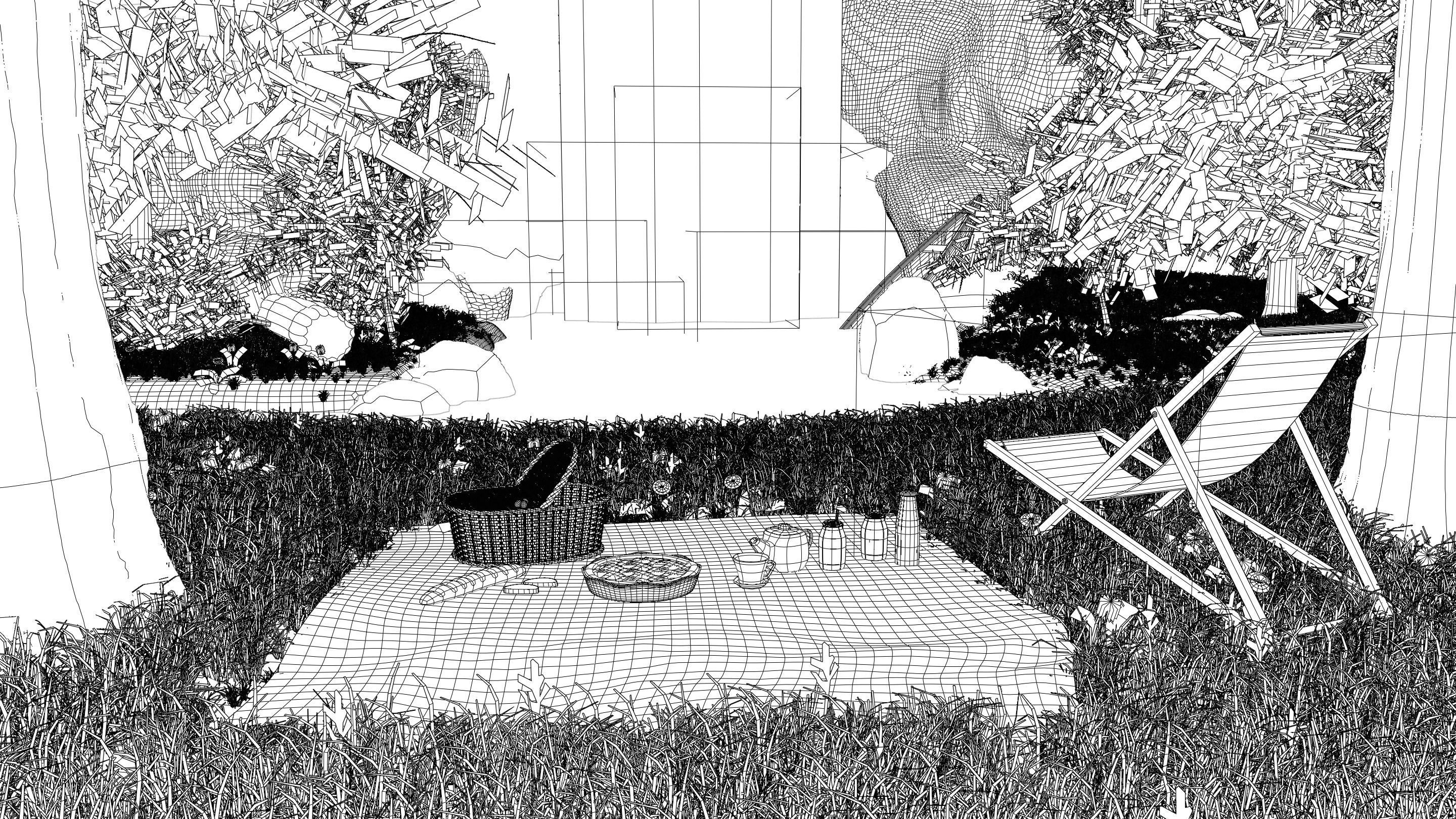 Picnic Scene free 3D model | CGTrader