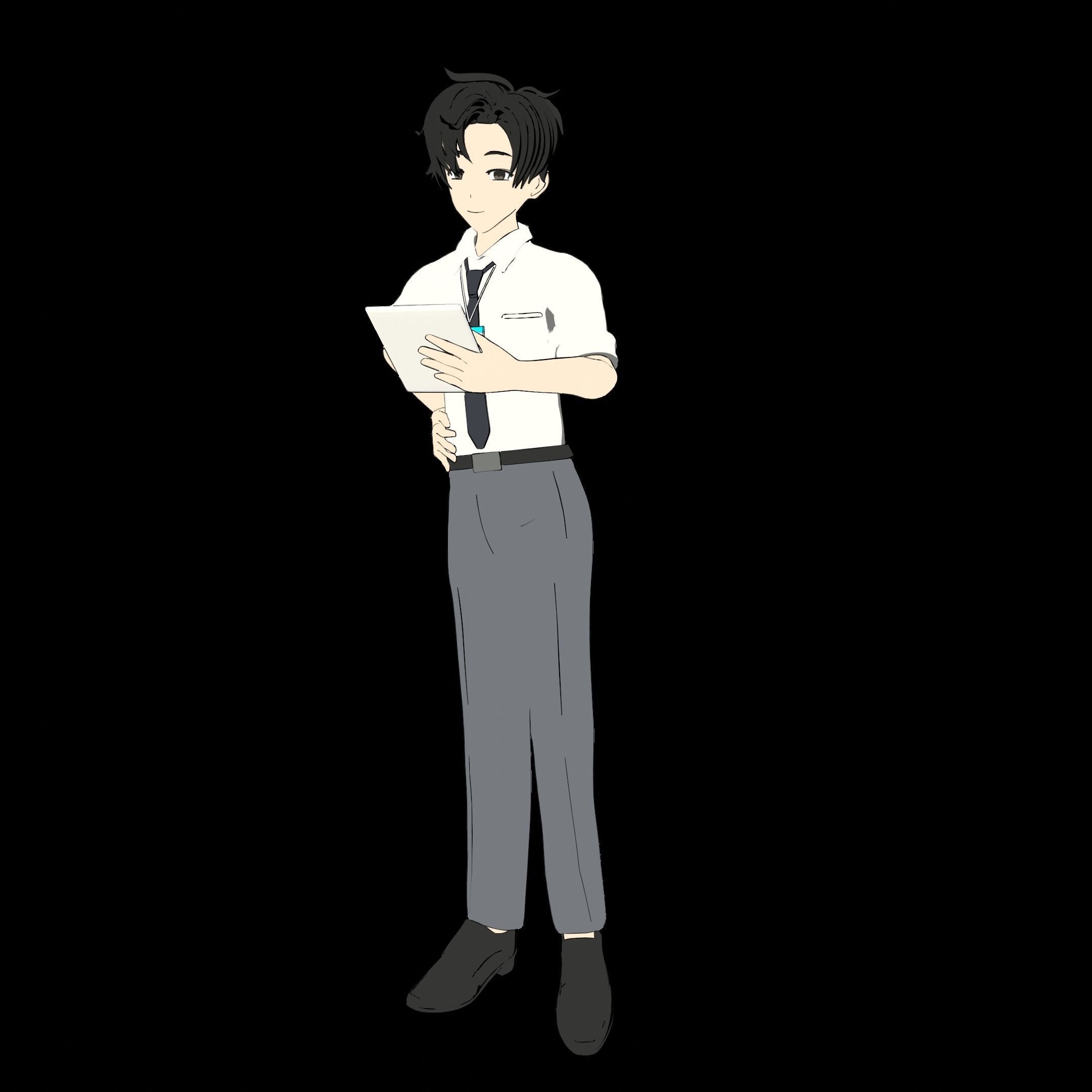 Blue Archive Sensei Model RIGGED BLEND STL 3D PRINTING READY 3D model ...