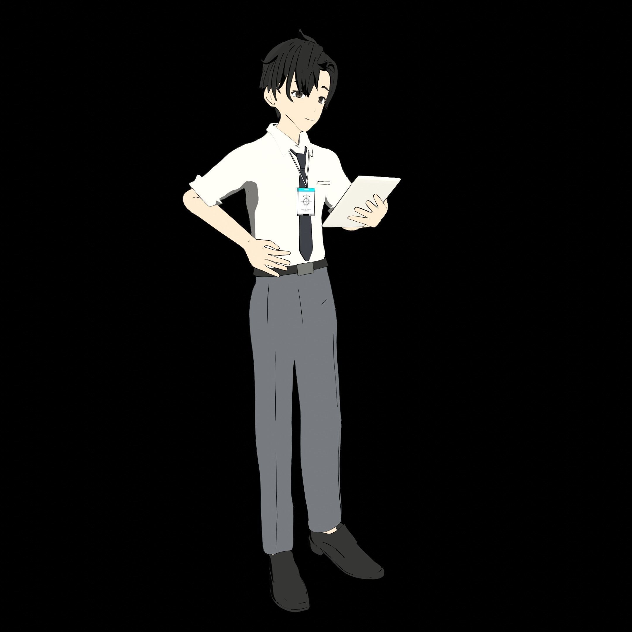 Blue Archive Sensei Model RIGGED BLEND STL 3D PRINTING READY 3D model ...