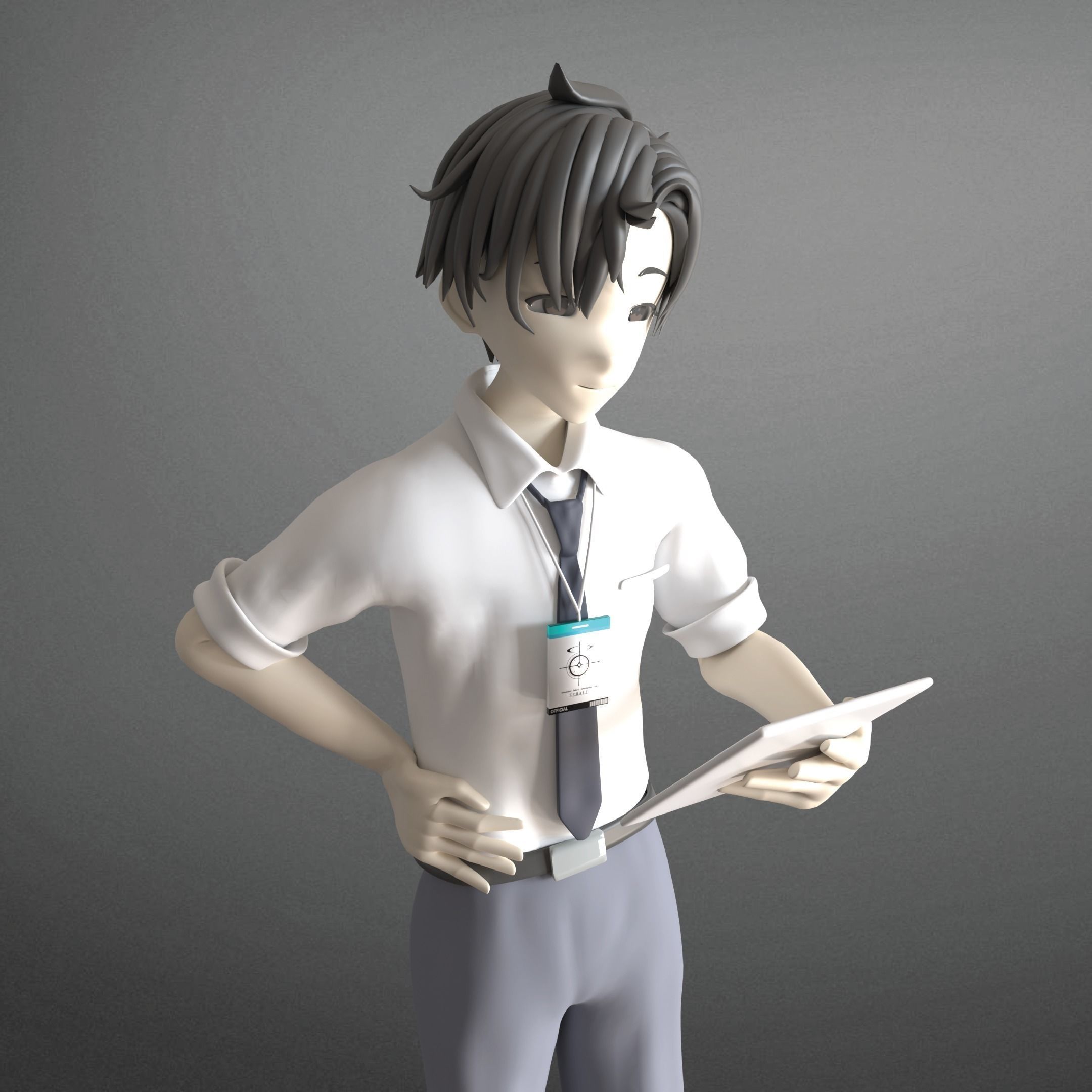 Blue Archive Sensei Model RIGGED BLEND STL 3D PRINTING READY 3D model ...