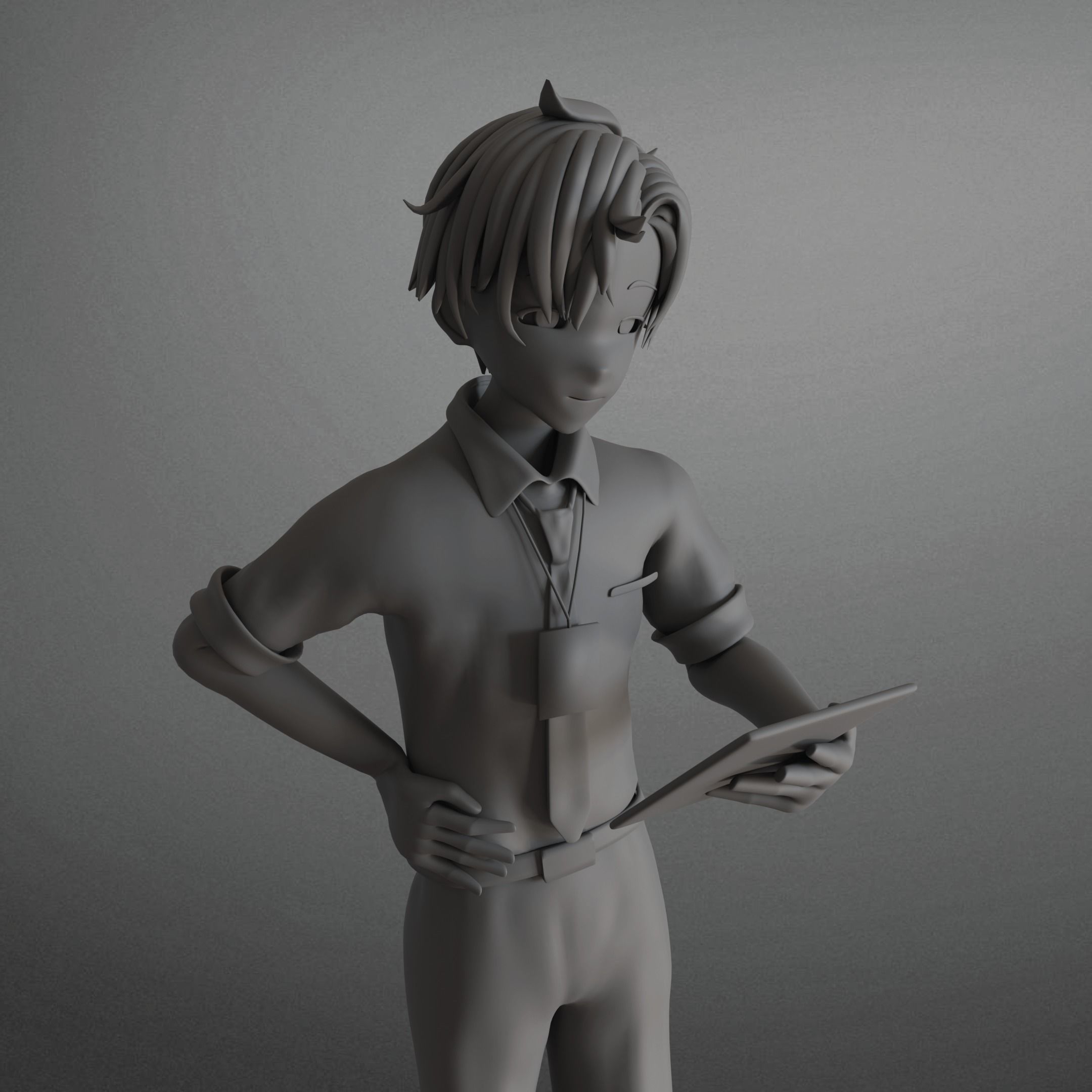 Blue Archive Sensei Model RIGGED BLEND STL 3D PRINTING READY 3D model ...