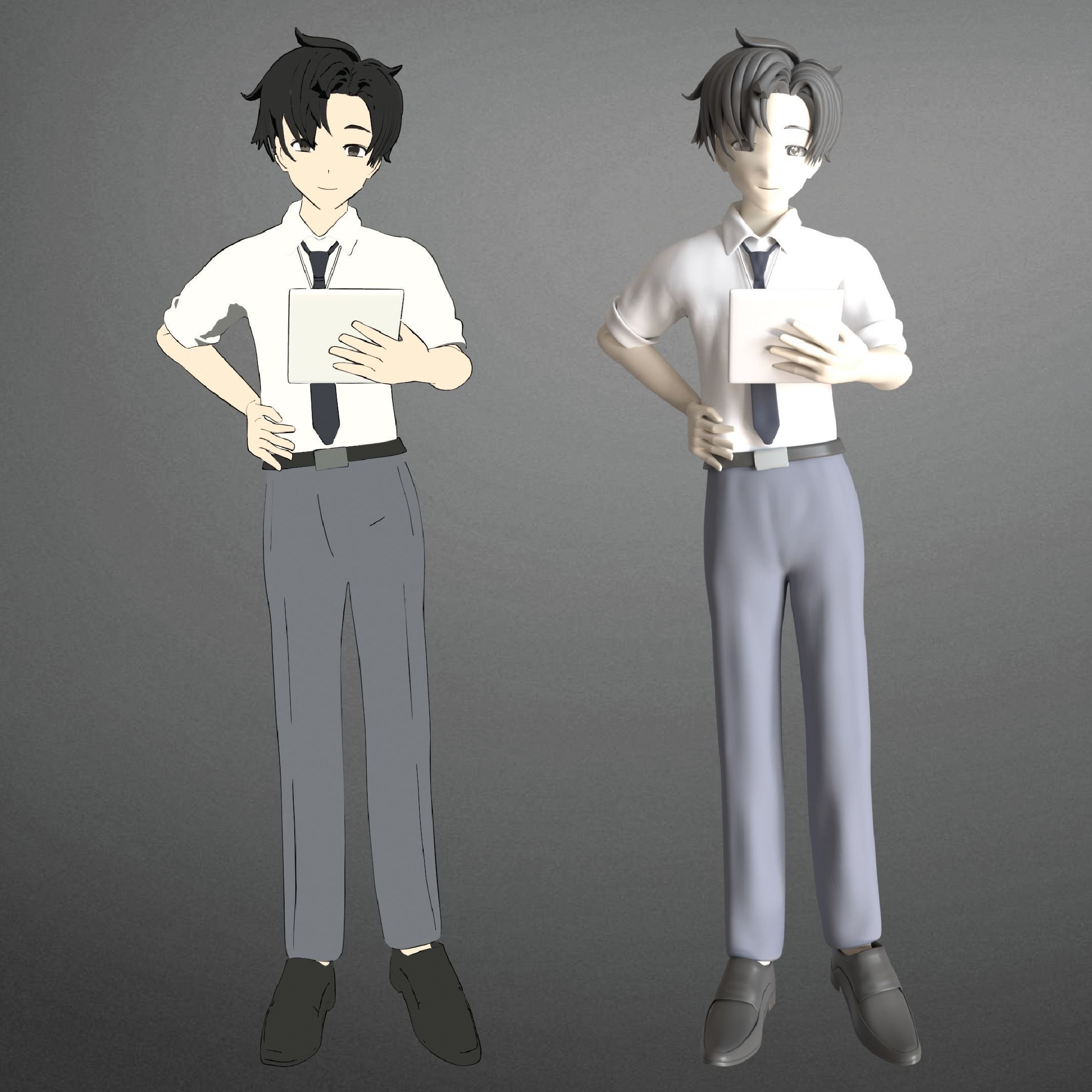 Blue Archive Sensei Model RIGGED BLEND STL 3D PRINTING READY 3D model ...