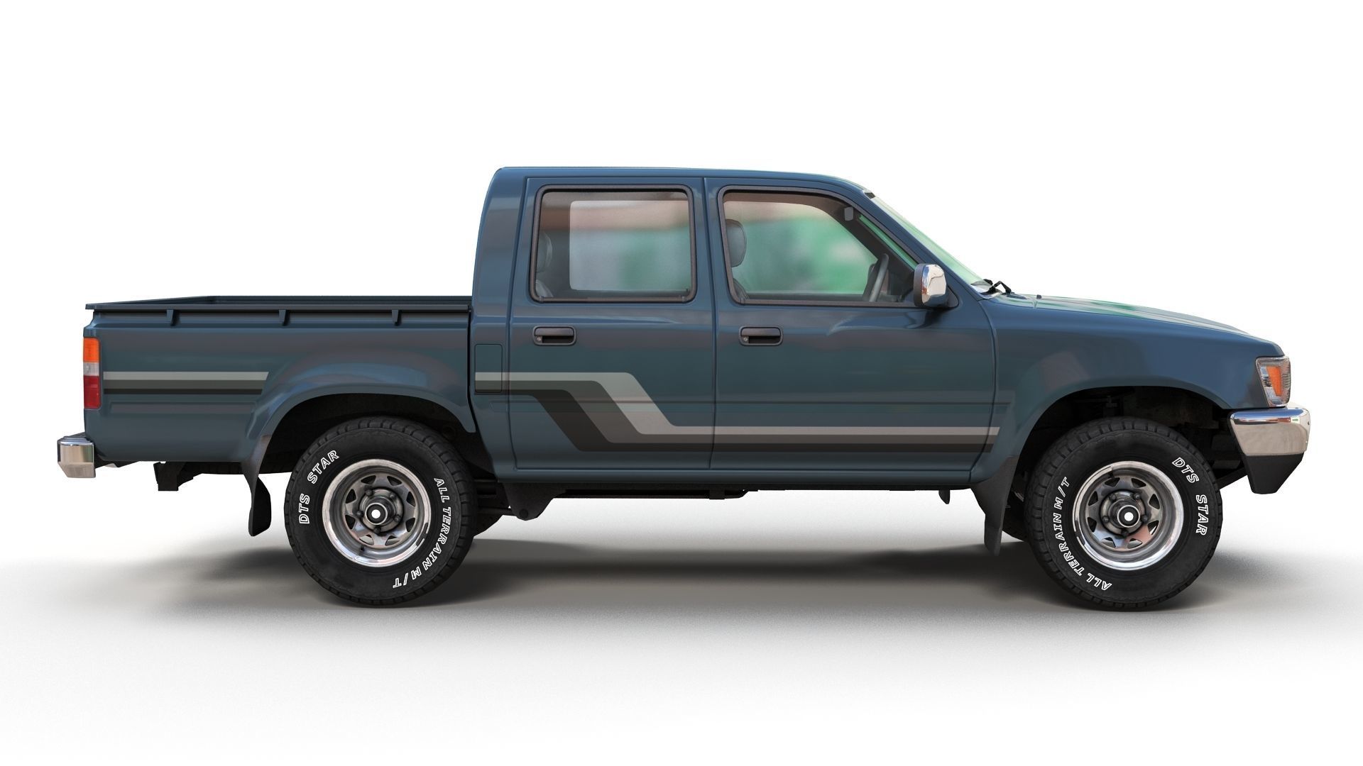3D model Toyota Hilux 4 door pickup VR / AR / low-poly | CGTrader