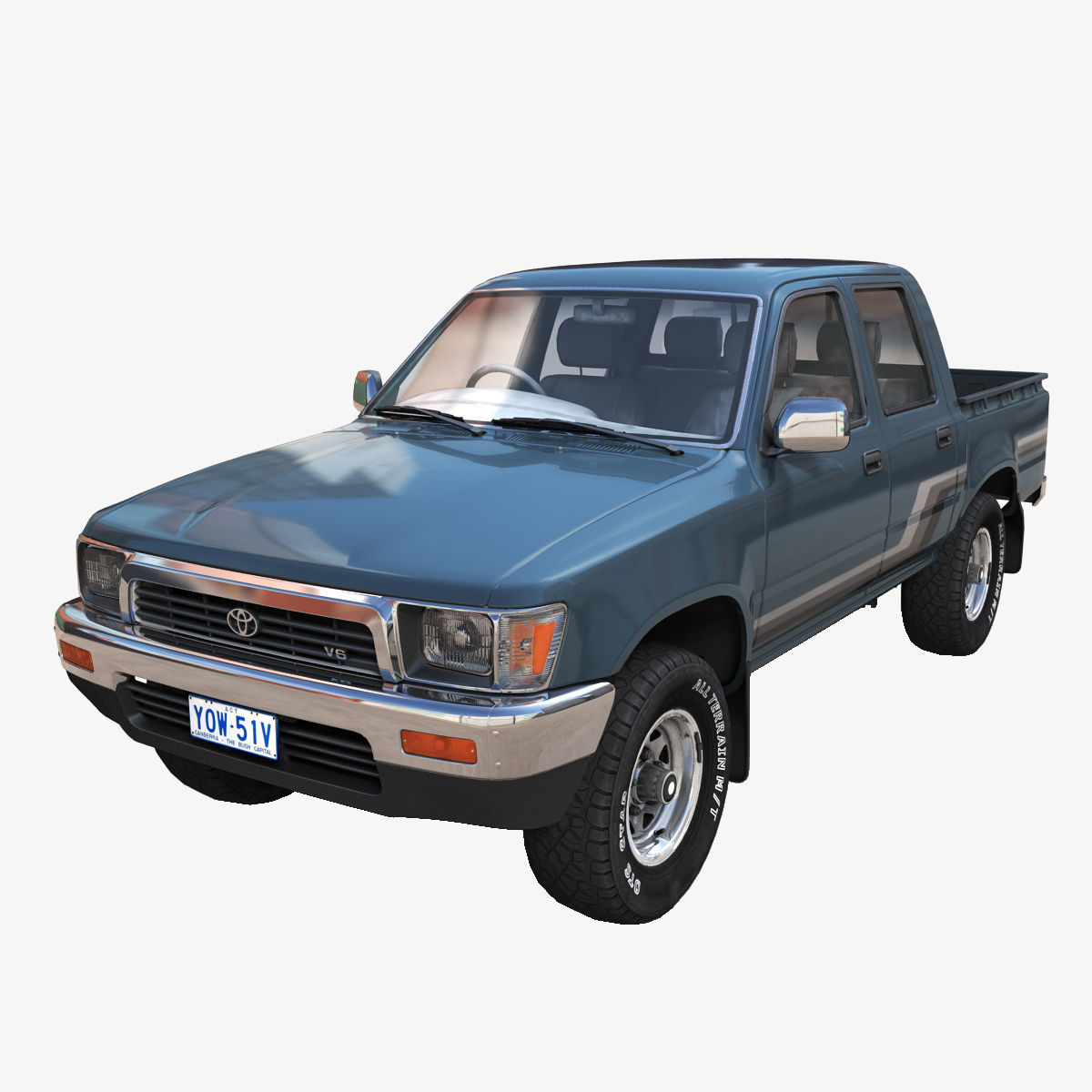 3D model Toyota Hilux 4 door pickup VR / AR / low-poly | CGTrader