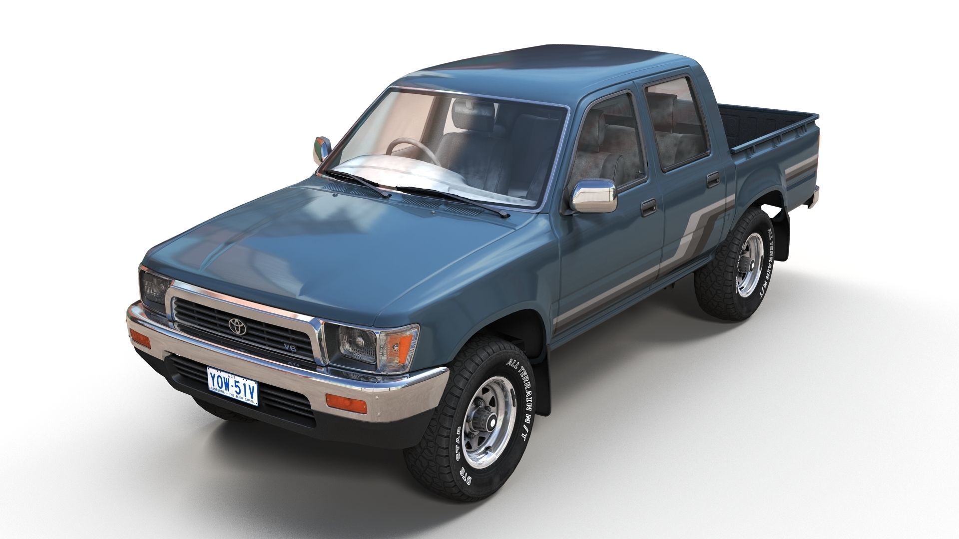 3D model Toyota Hilux 4 door pickup VR / AR / low-poly | CGTrader