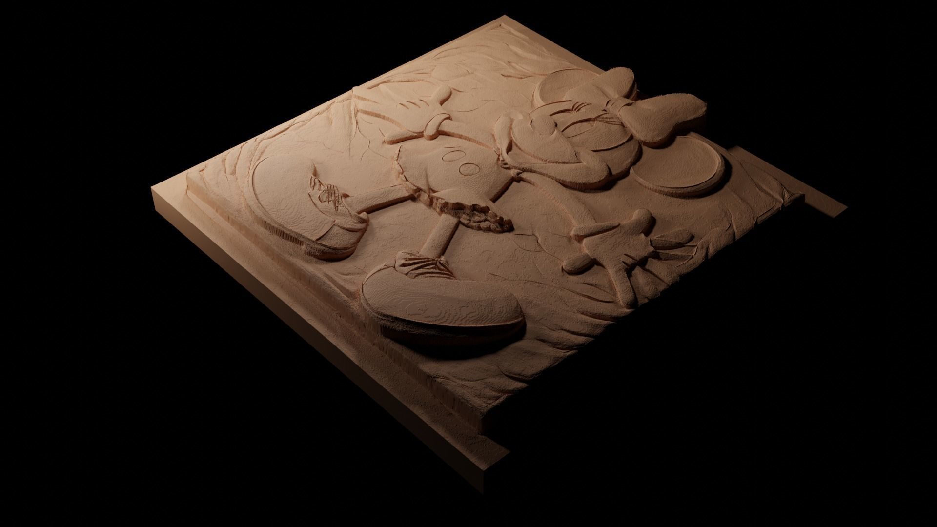 Minnie Mouse CNC 3d Print High Relief Sand Casting 3D model 3D ...