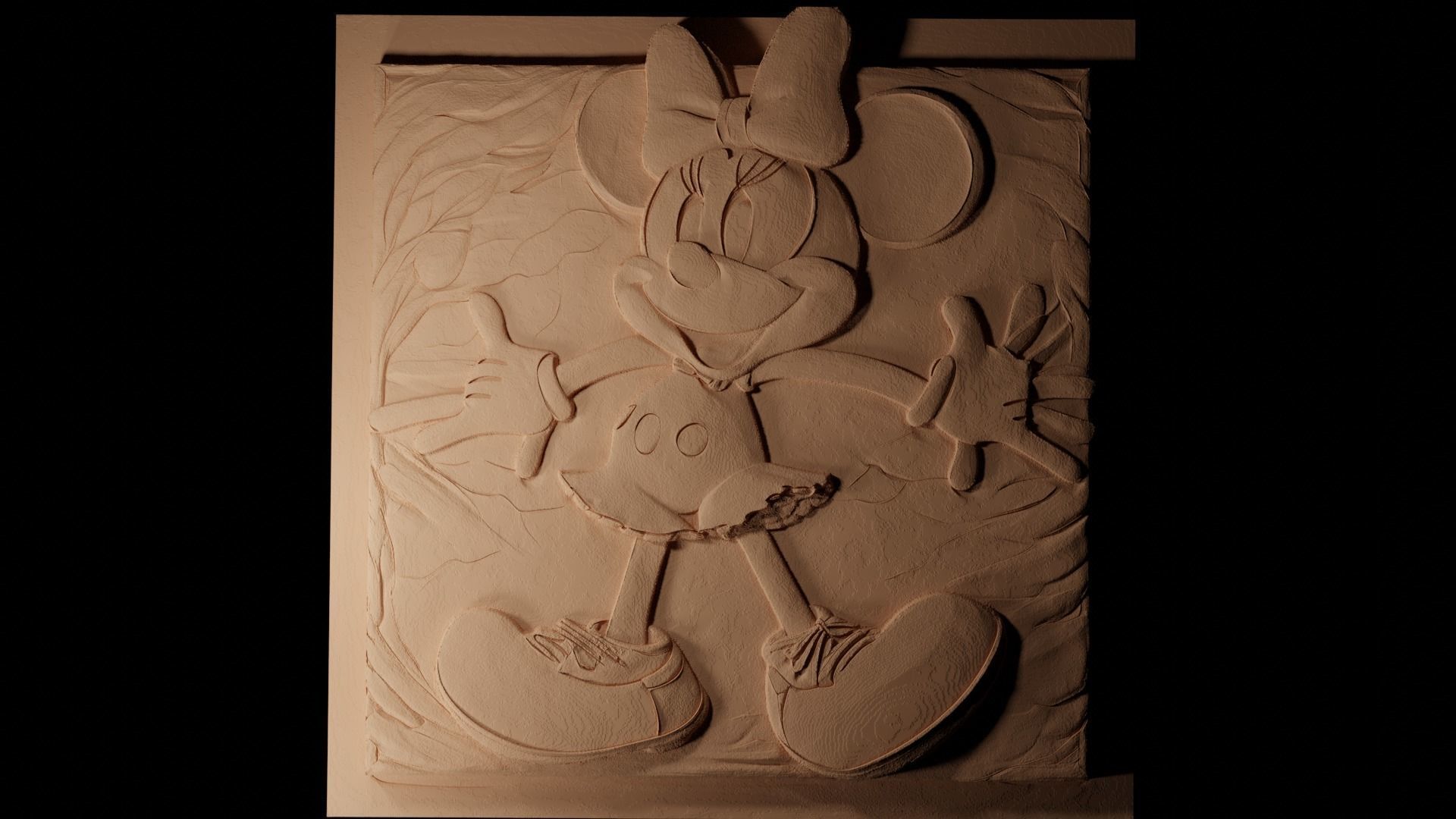 Minnie Mouse CNC 3d Print High Relief Sand Casting 3D model 3D ...