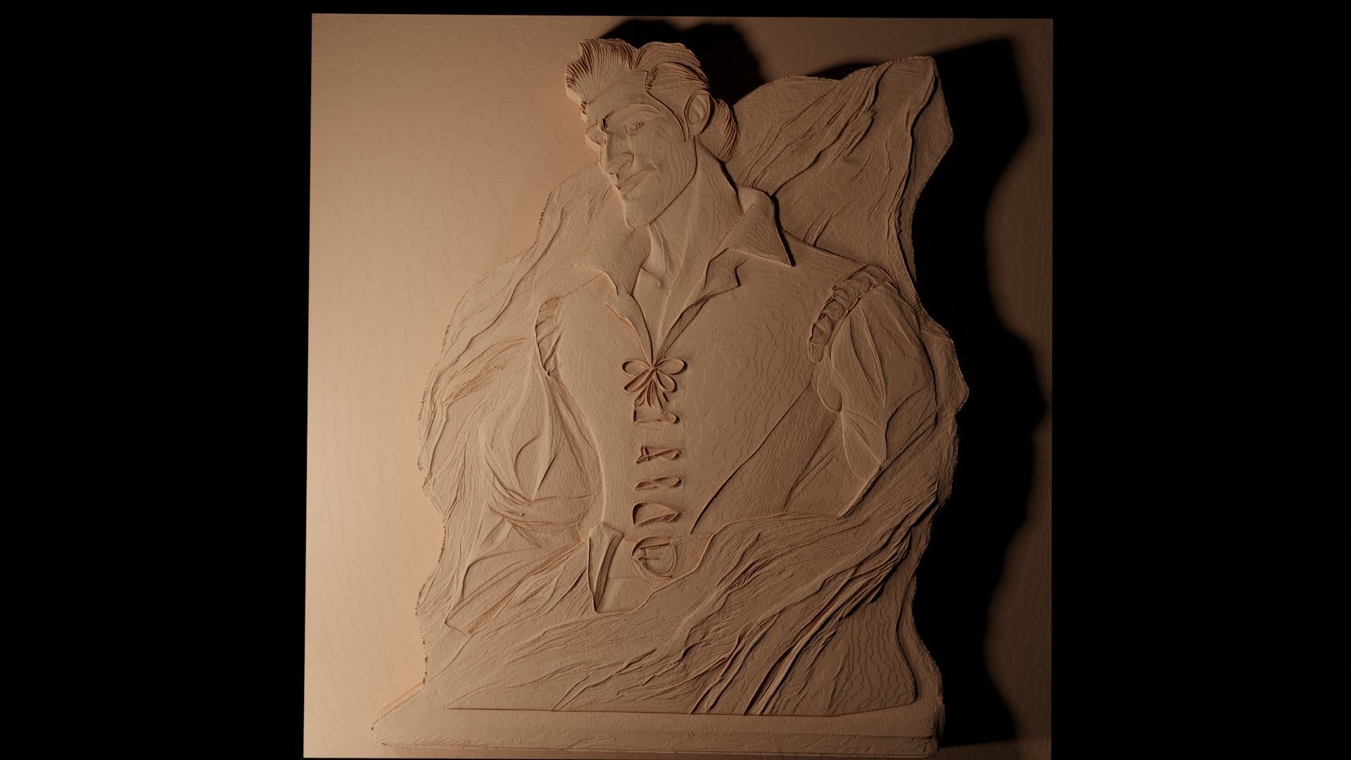 Gaston Beauty andthe Beast CNC 3d Print High Relief Sand Casting 3D ...