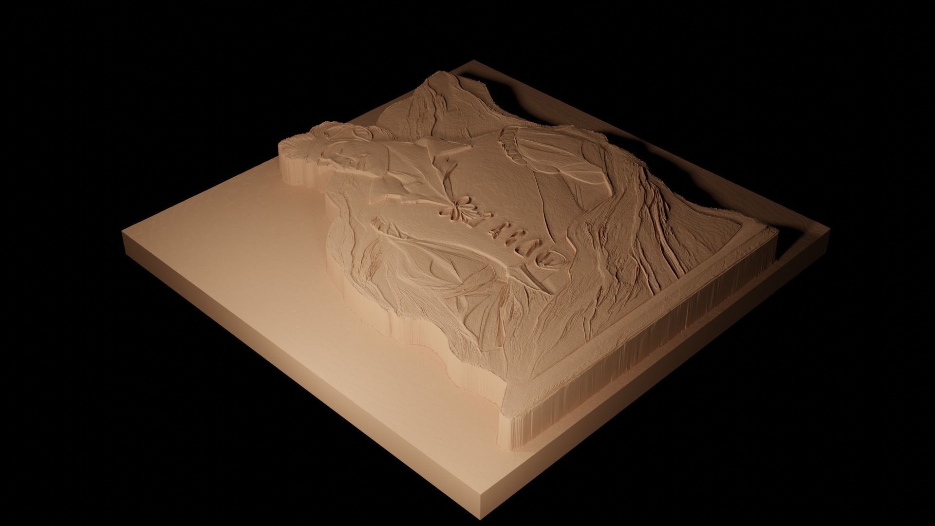 Gaston Beauty andthe Beast CNC 3d Print High Relief Sand Casting 3D ...