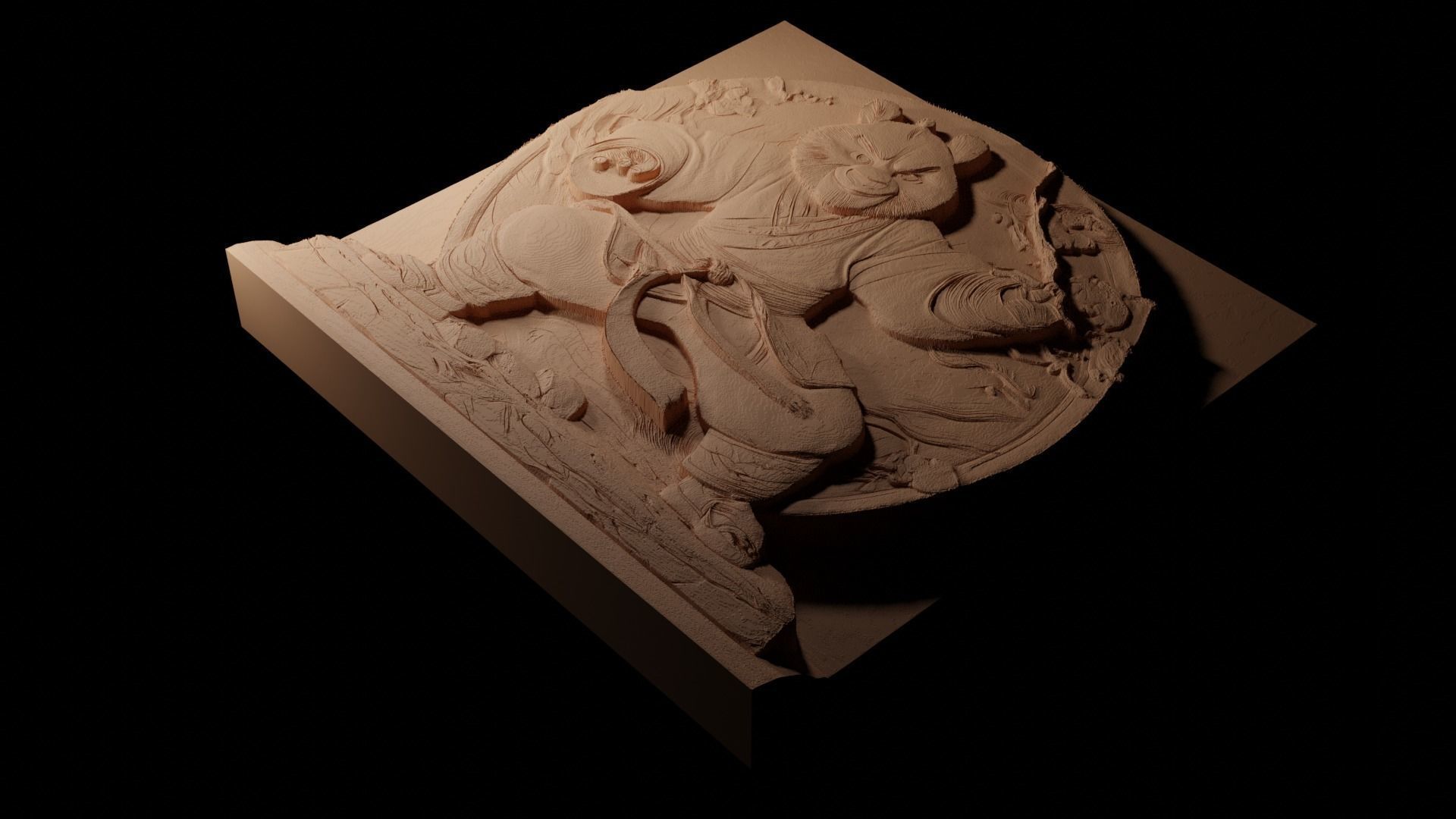 Master Shifu Kung Fu Panda CNC 3d Print High Relief Sand Casting 3D ...