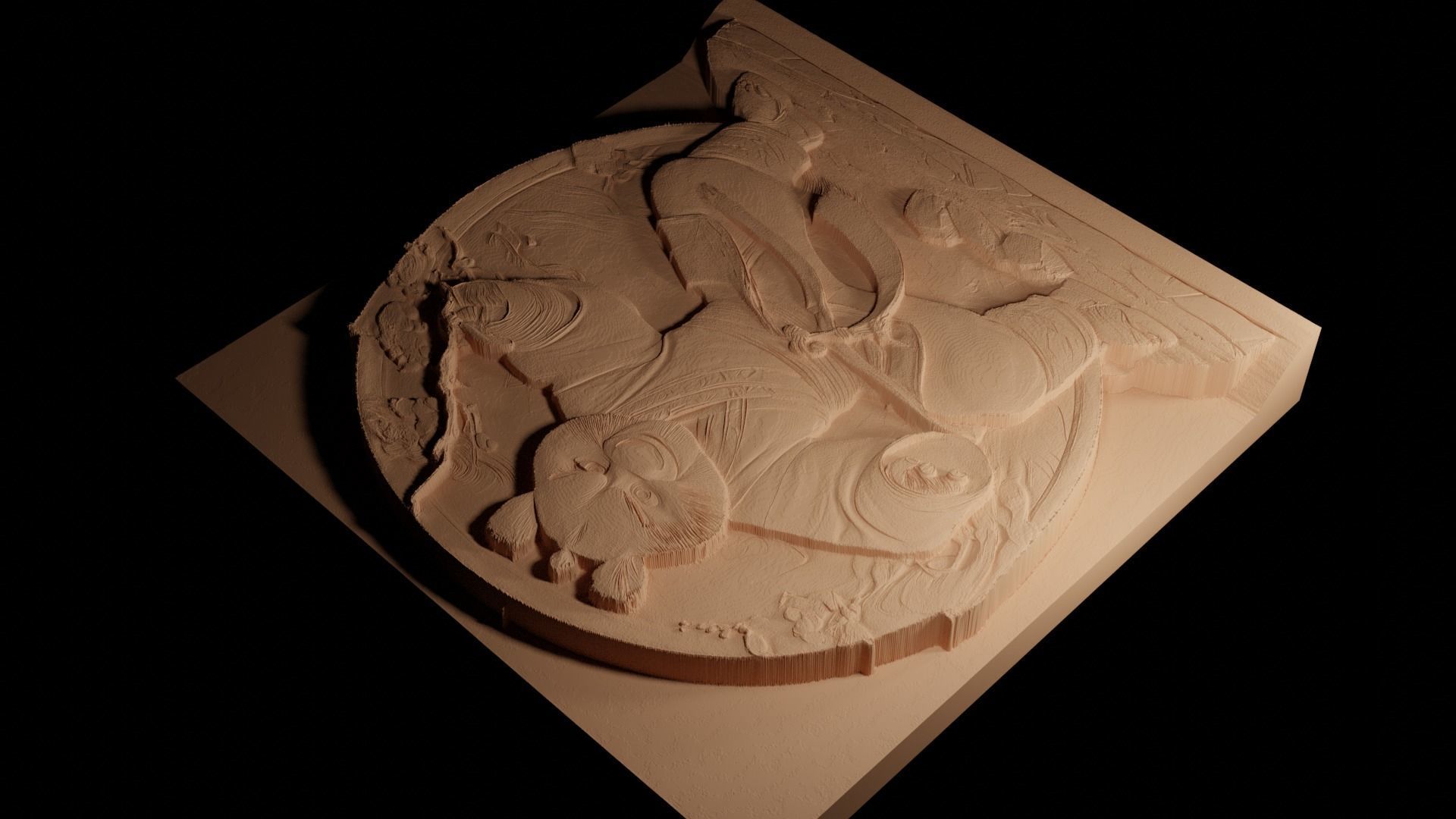 Master Shifu Kung Fu Panda CNC 3d Print High Relief Sand Casting 3D ...