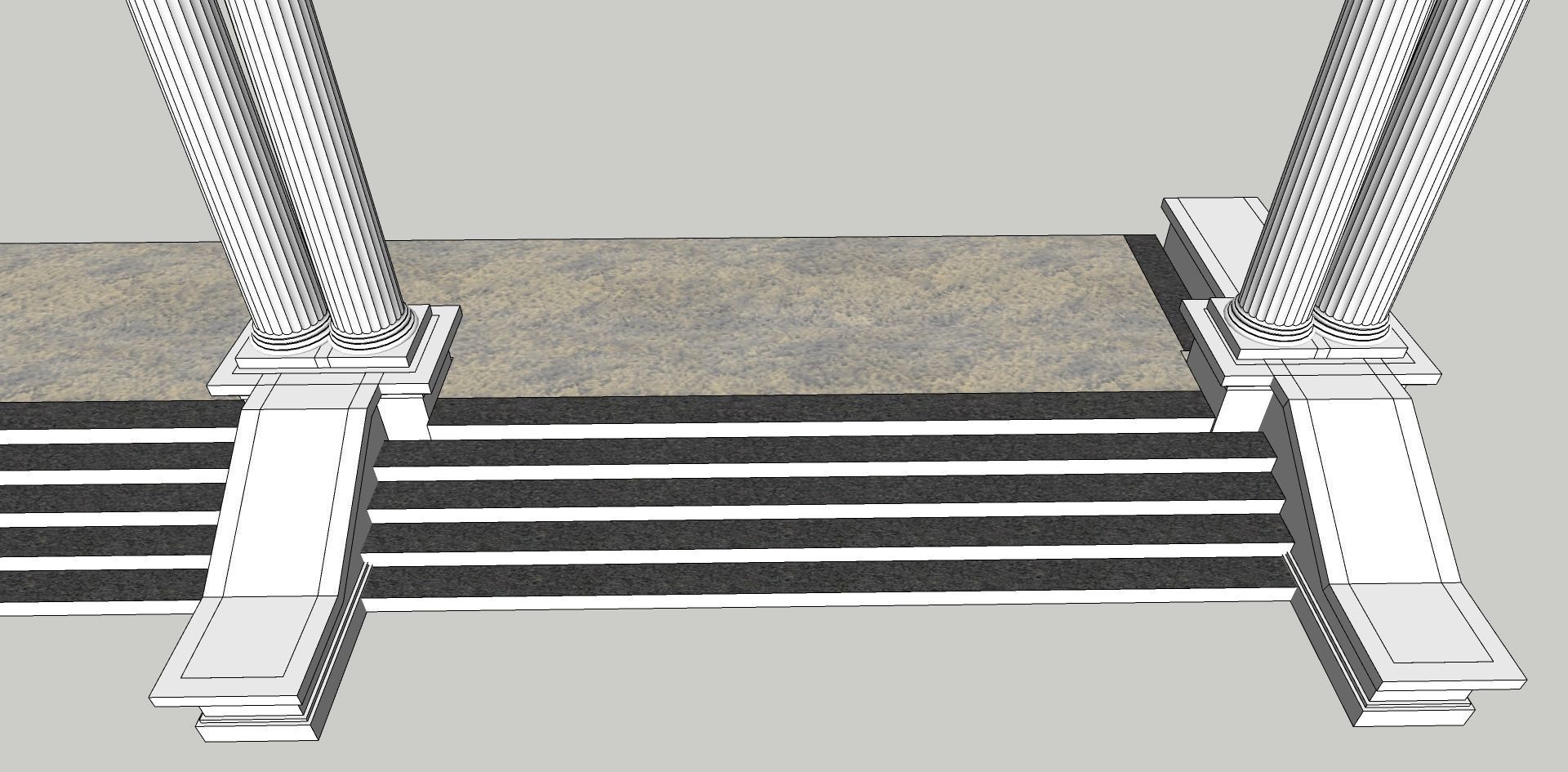 classical columns 3d sketchup model 3D model | CGTrader