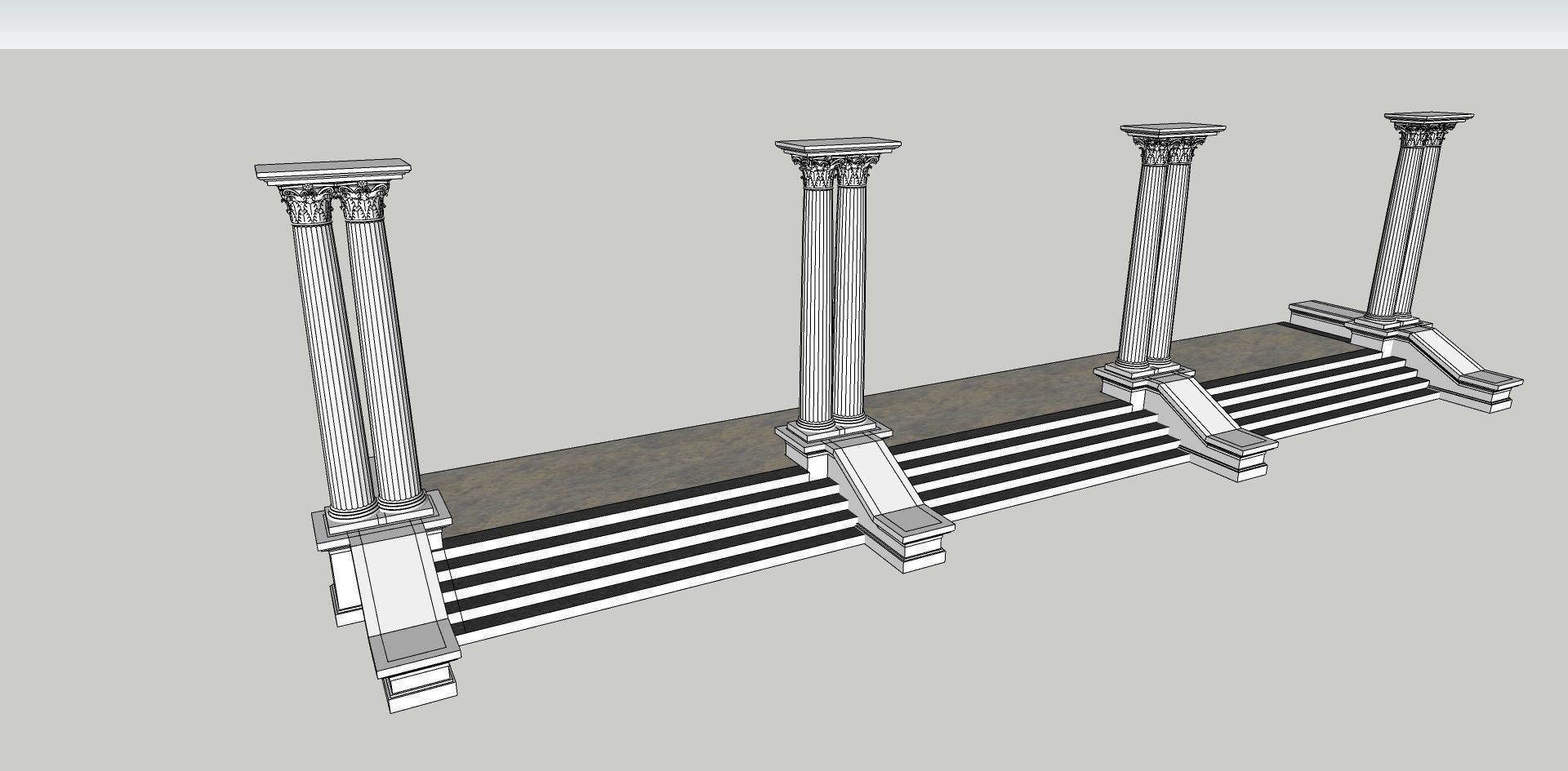 classical columns 3d sketchup model 3D model | CGTrader