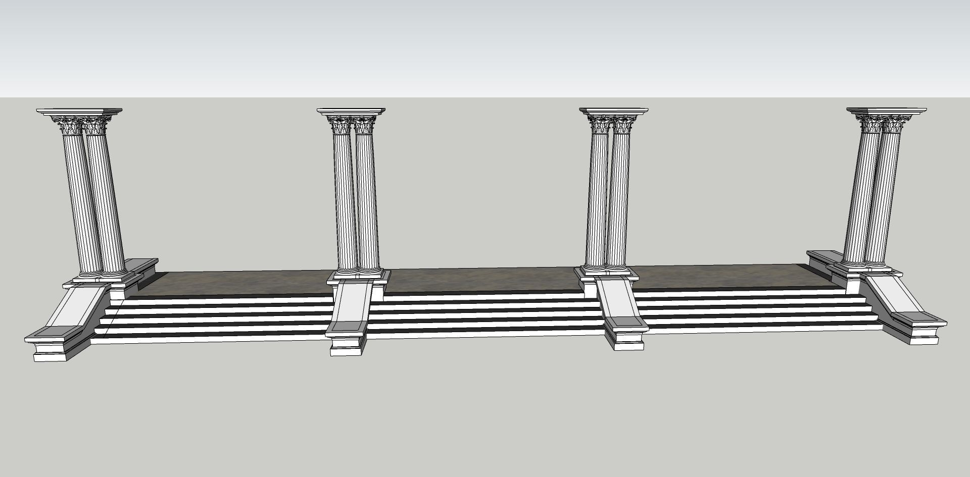 classical columns 3d sketchup model 3D model | CGTrader