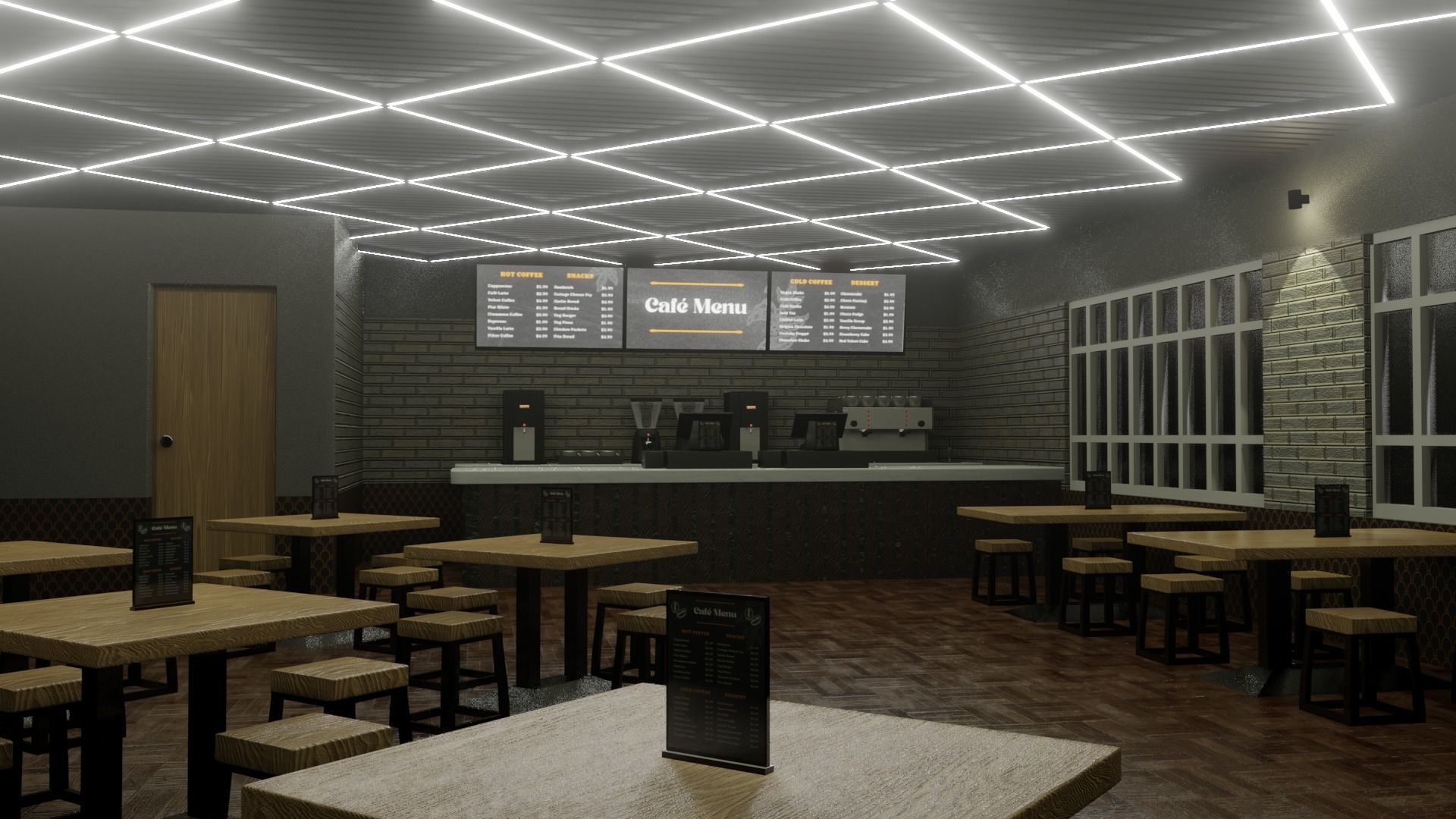 Coffee Shop free 3D model | CGTrader