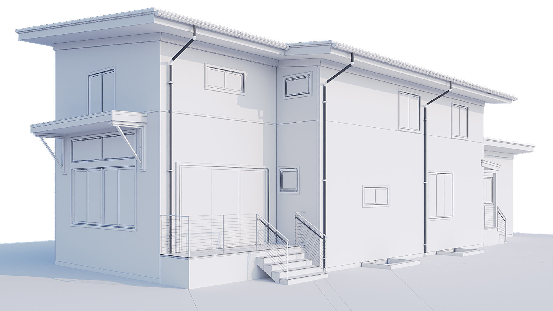 Contemporary Prefab Modular House 3D model | CGTrader