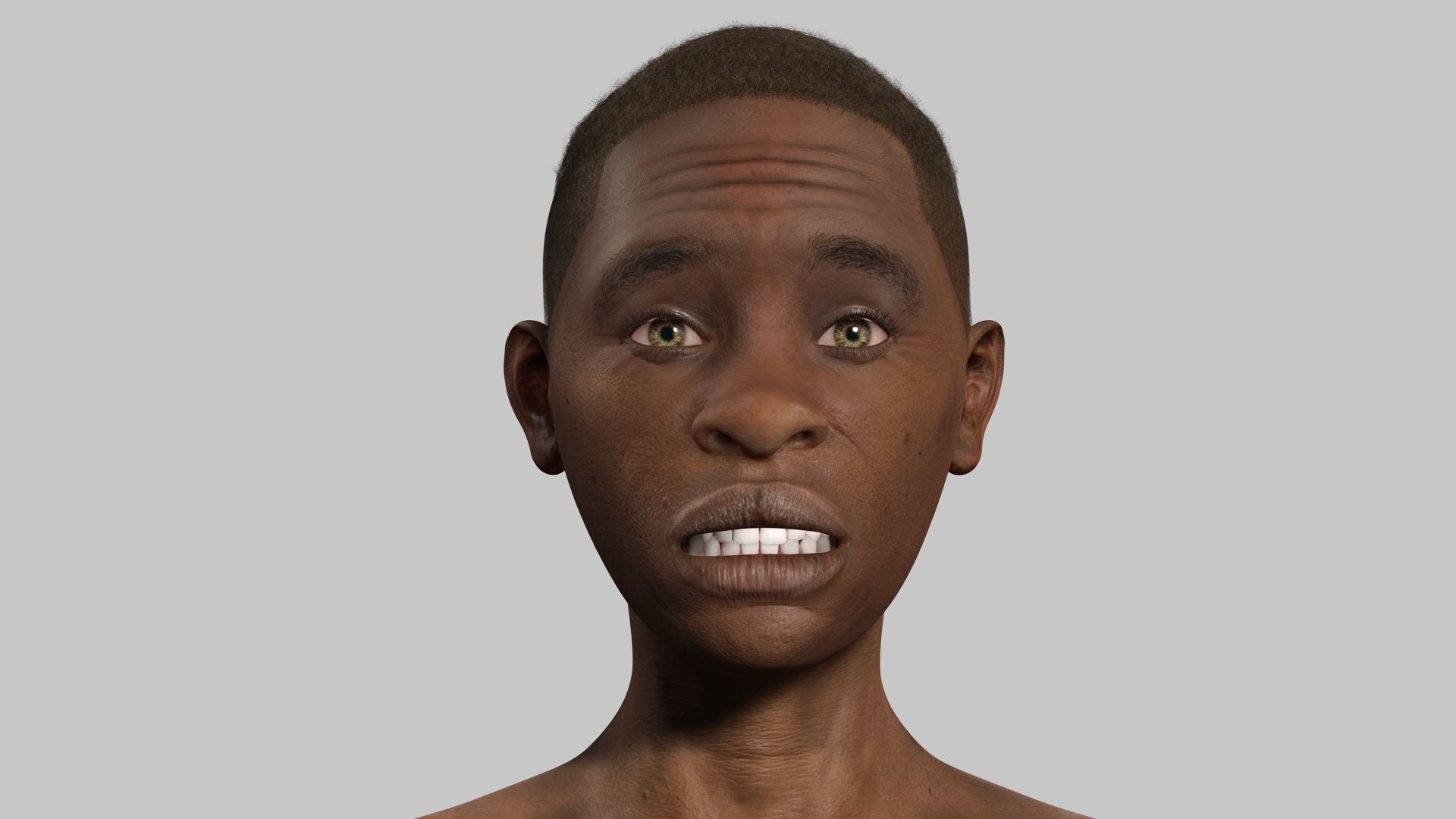 3D model Realistic skinny African VR / AR / low-poly | CGTrader