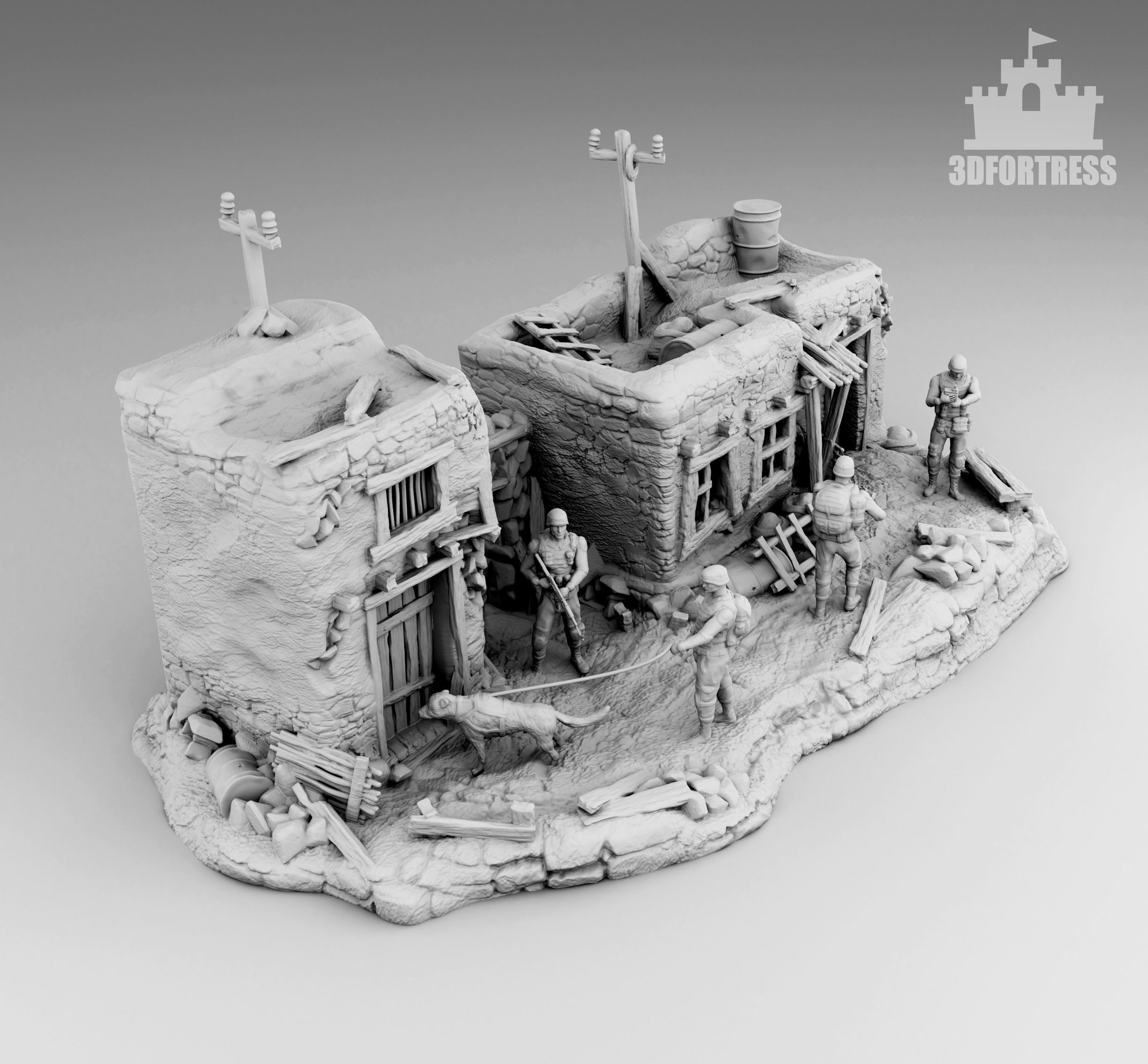 Reconnaissance squad 3D model 3D printable | CGTrader