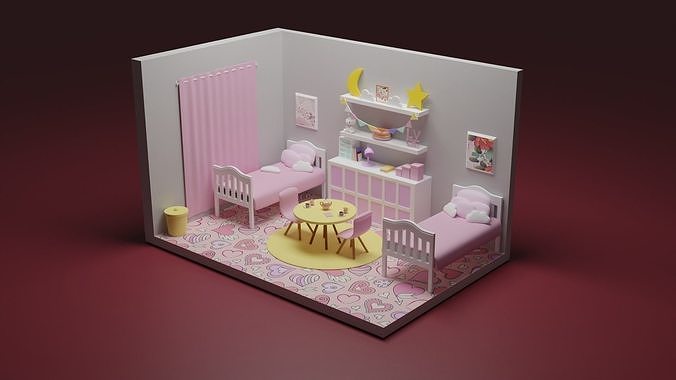 baby room free 3D model | CGTrader