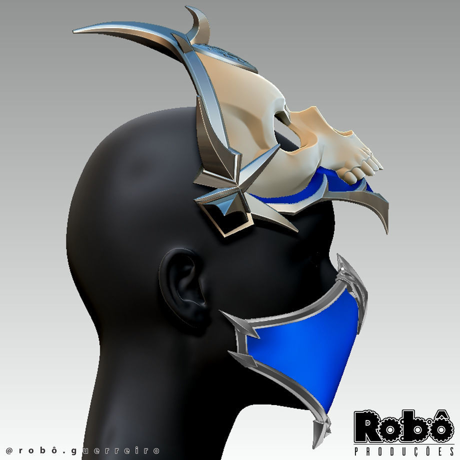 MORTAL KOMBAT 11 KITANA SKULL MASK COSPLAY - MK11 - 3D MODEL STL 3D ...