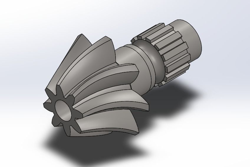 Helical beveal gear 3D model 3D printable | CGTrader