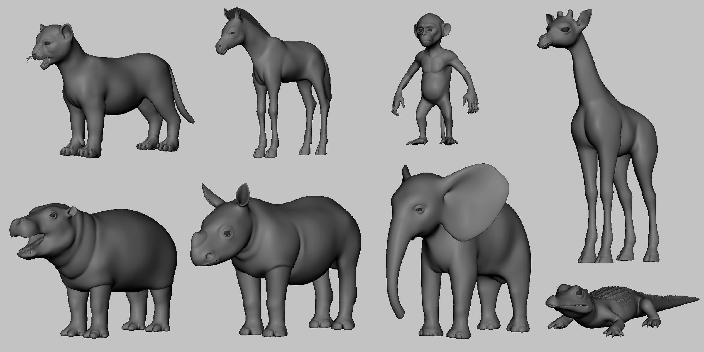 3D Model Collection Baby Wild Animals VR / AR / low-poly | CGTrader