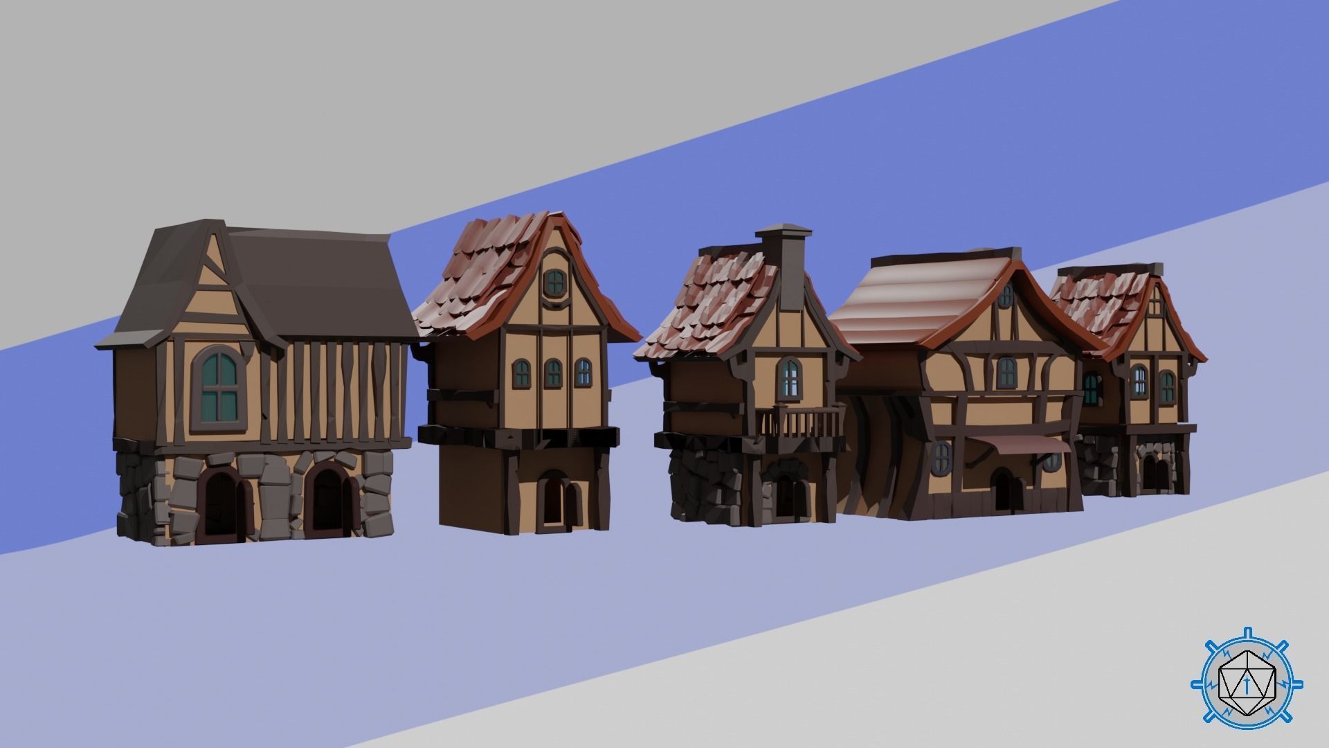 Fantasy Medieval Buildings Pack free VR / AR / low-poly 3D model | CGTrader