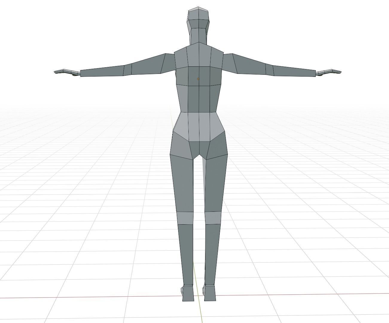 Male and Female Low Poly Base Mesh PS1 Style 3D Model free VR / AR ...