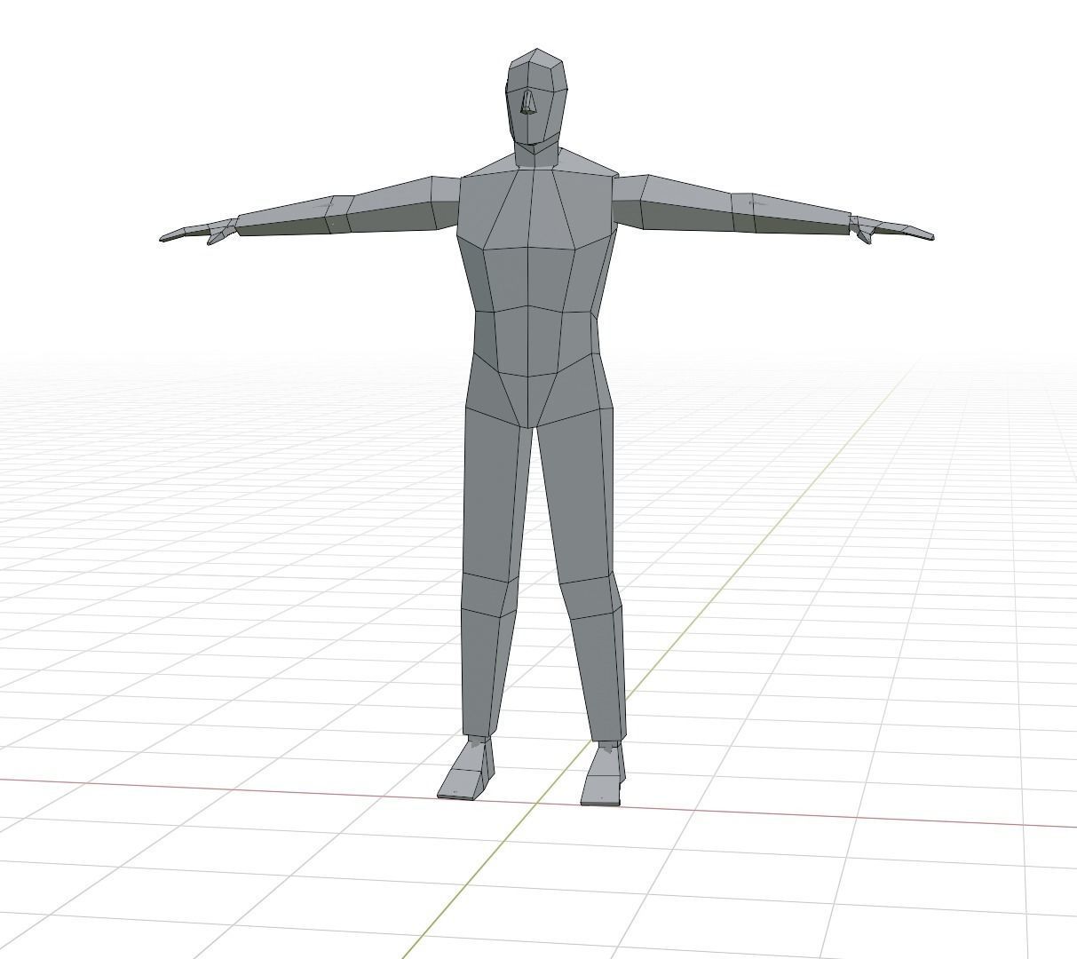 Male and Female Low Poly Base Mesh PS1 Style 3D Model free VR / AR ...