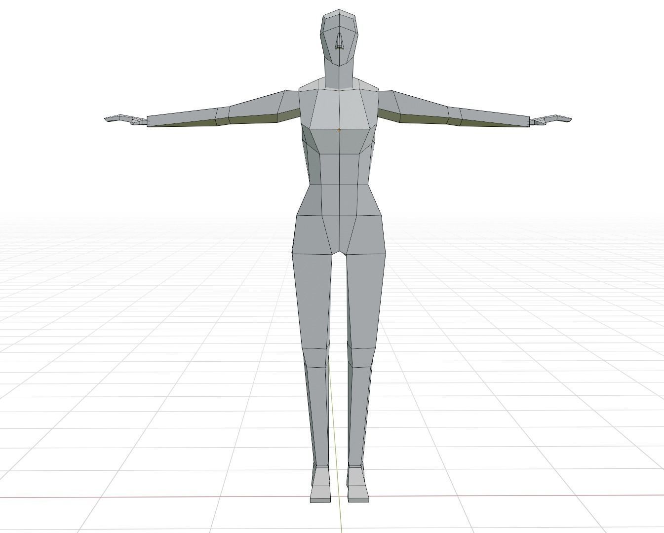 Male and Female Low Poly Base Mesh PS1 Style 3D Model free VR / AR ...